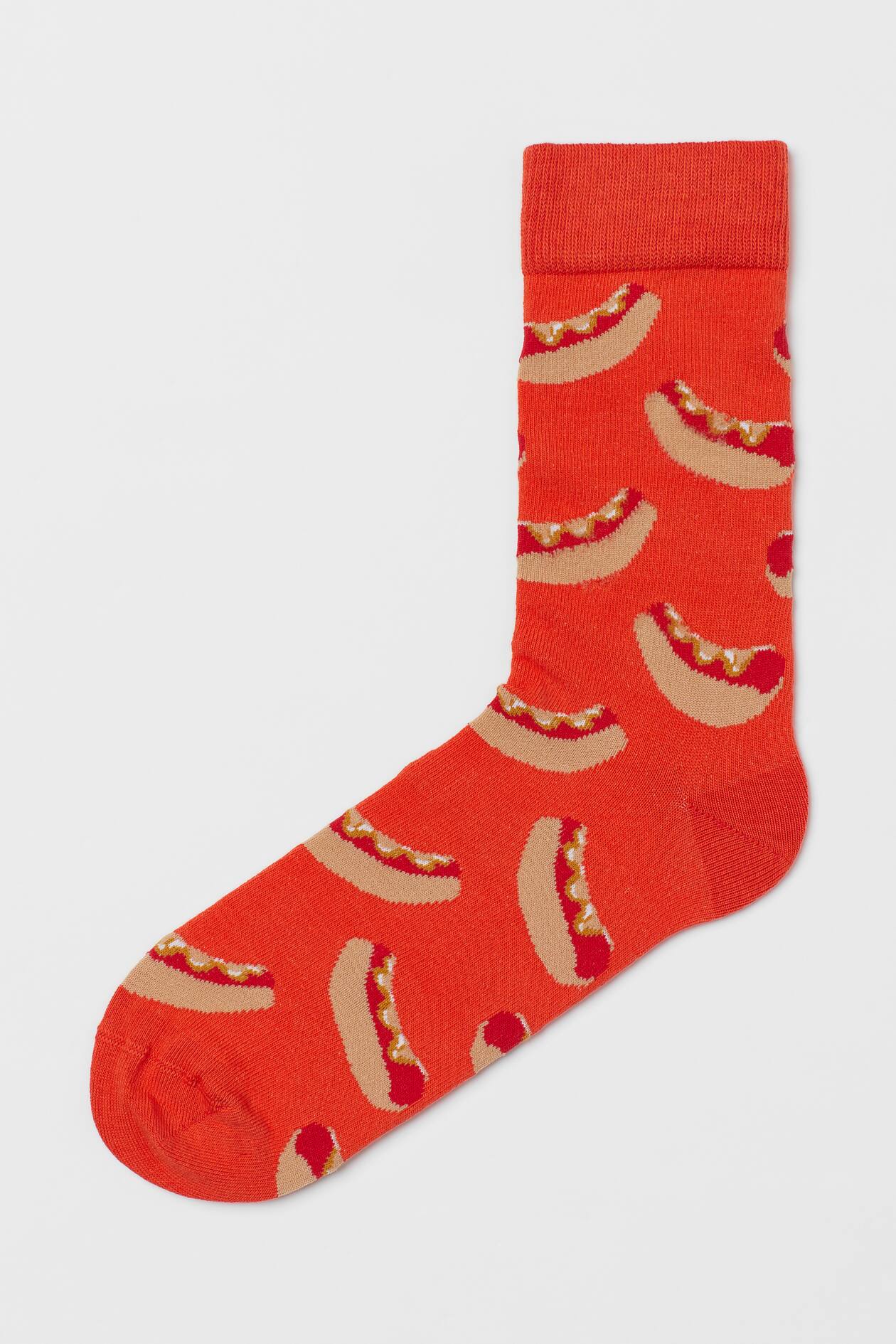 Mönstrade strumpor - Orange/Korvar - HERR | H&M SE