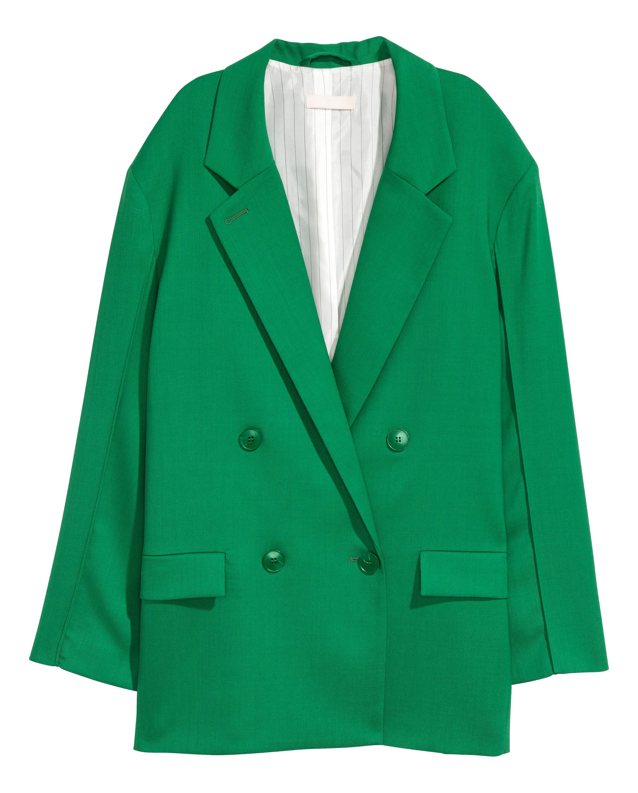 Oversized Wool-blend Jacket - Green - Ladies | H&M US
