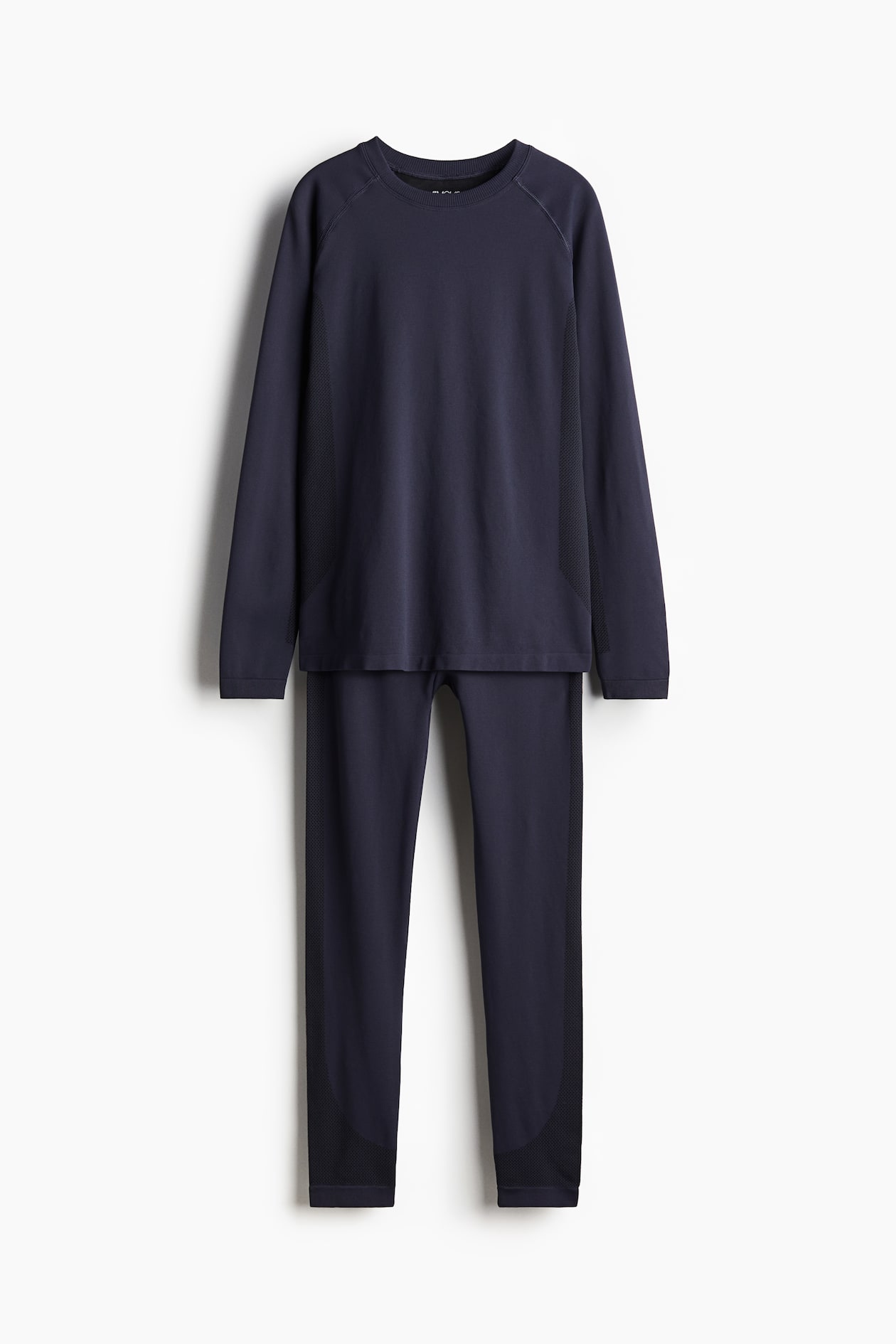 Navy blue 2-piece Seamless Base Layer Set for kids | H&M AU