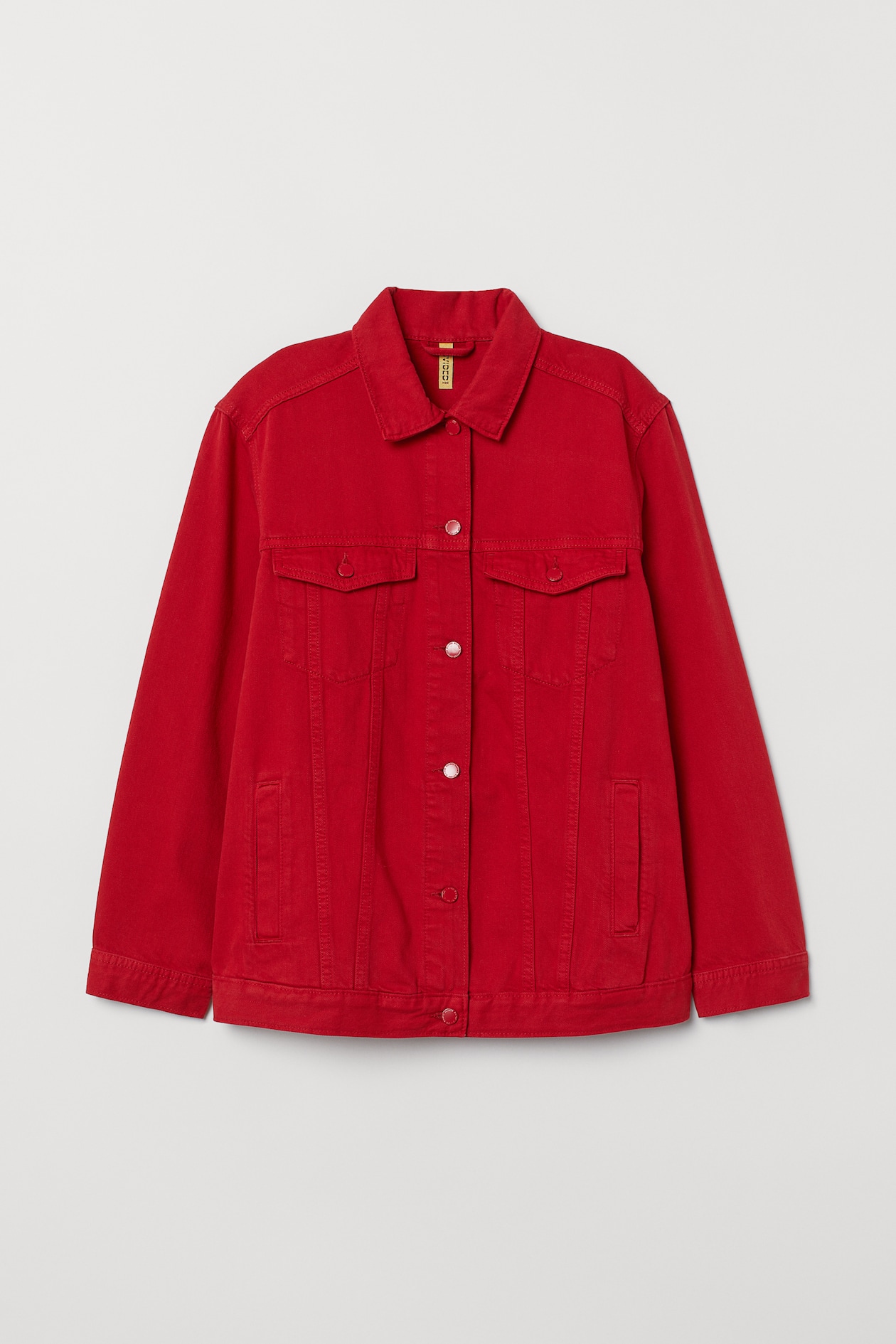 Denim jacket - Red - Ladies | H&M GB