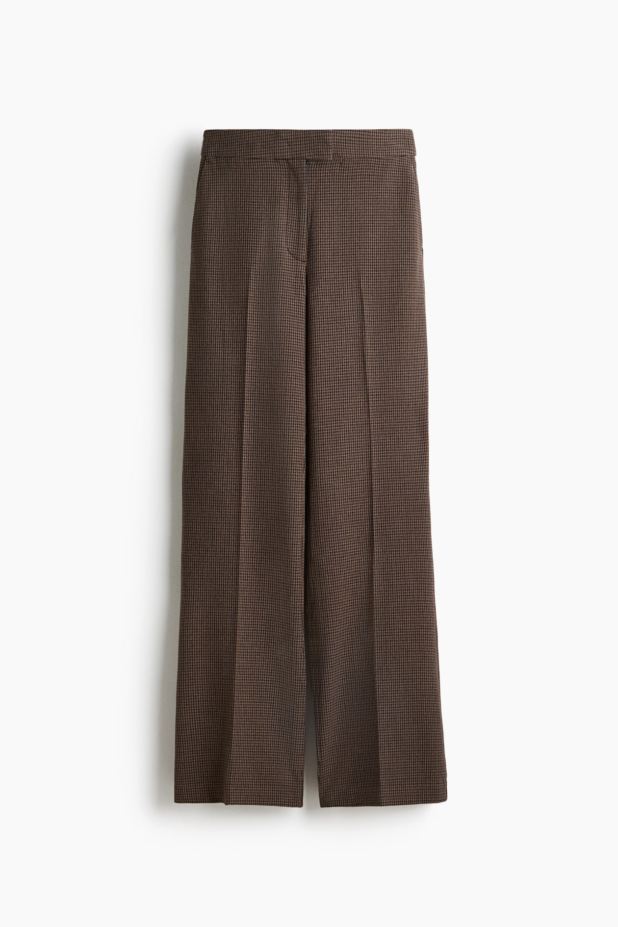 Bootcut Pants - Dark beige/houndstooth pattern - Ladies | H&M US