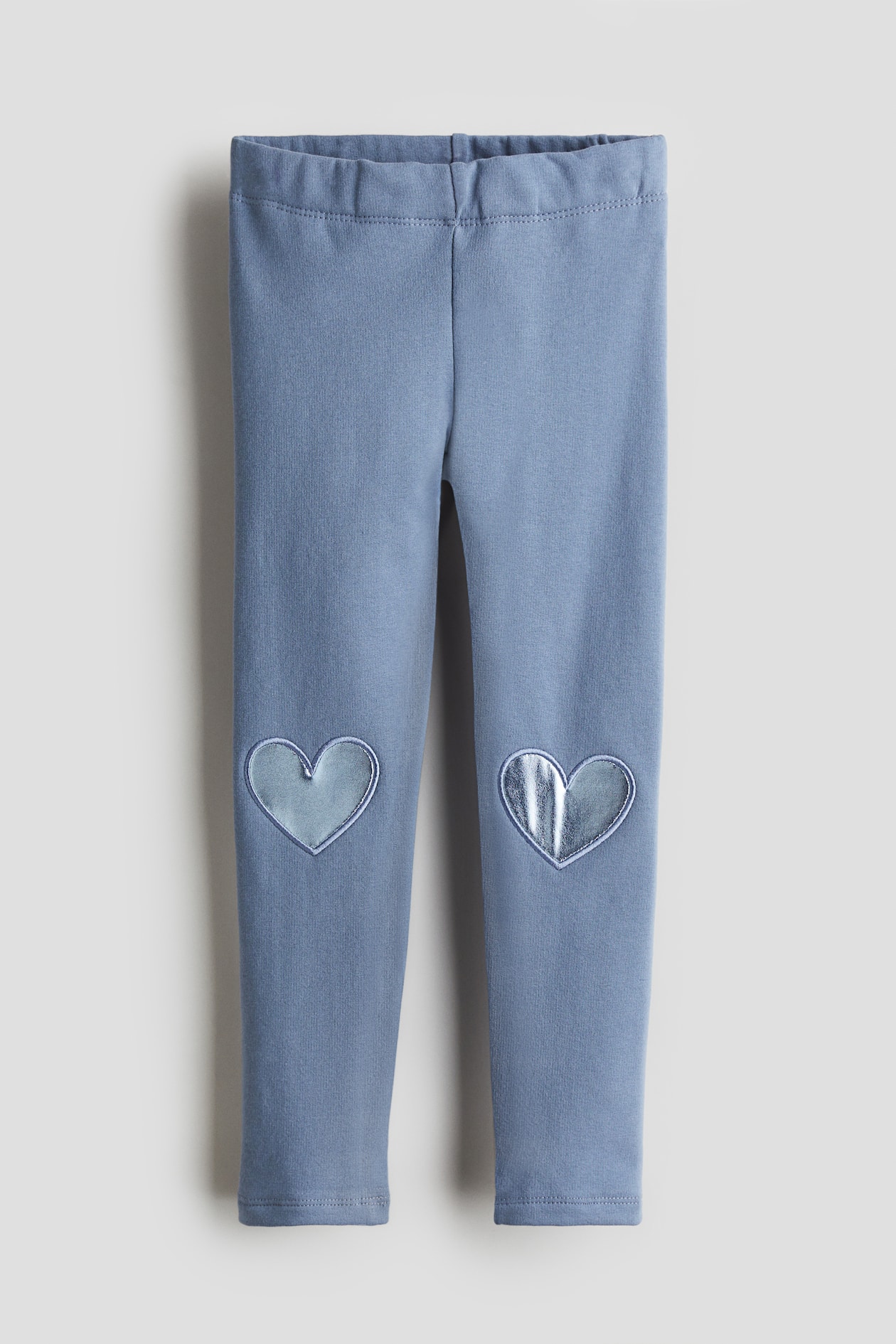 Light dusty blue/hearts Leggings for kids | H&M US