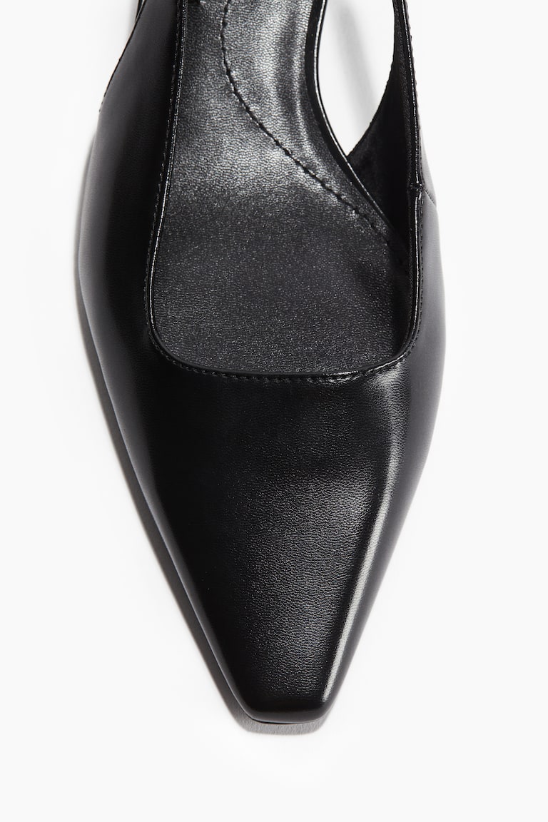 Women's Black Pointed Slingbacks | H&M US