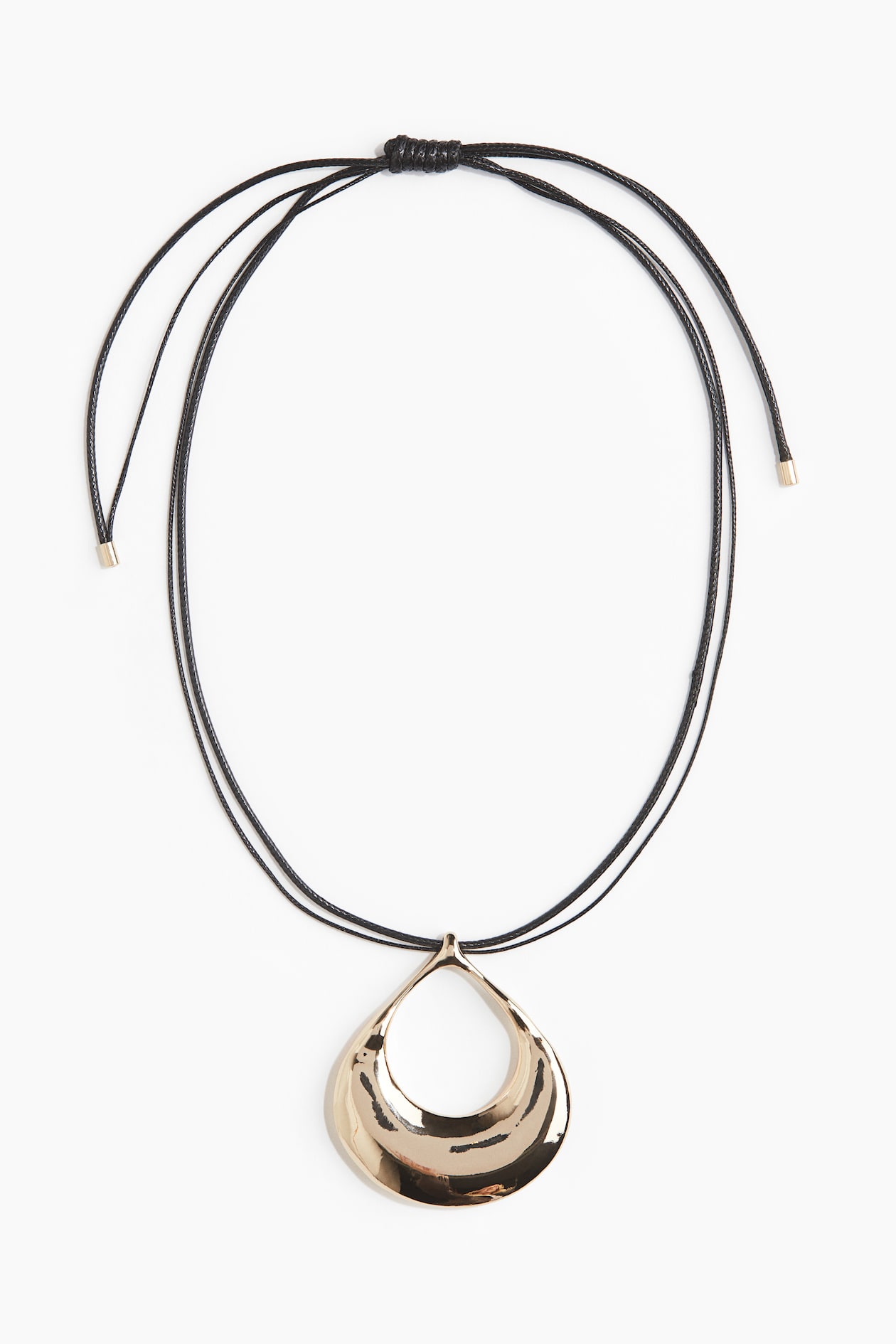 Women's Gold colour/Black Pendant Cord Necklace | H&M AU