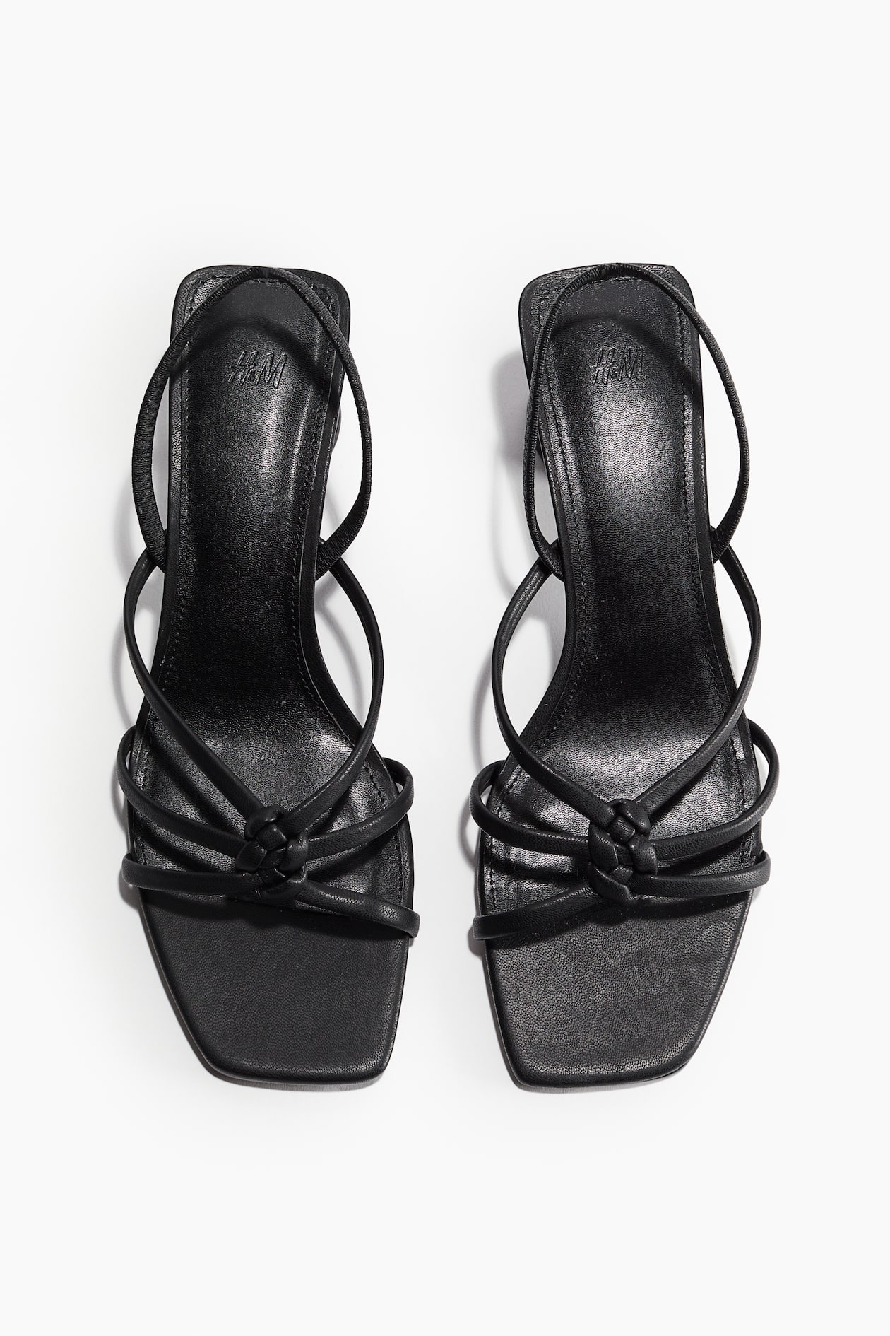 Women's Black Strappy Heeled Sandals | H&M CA