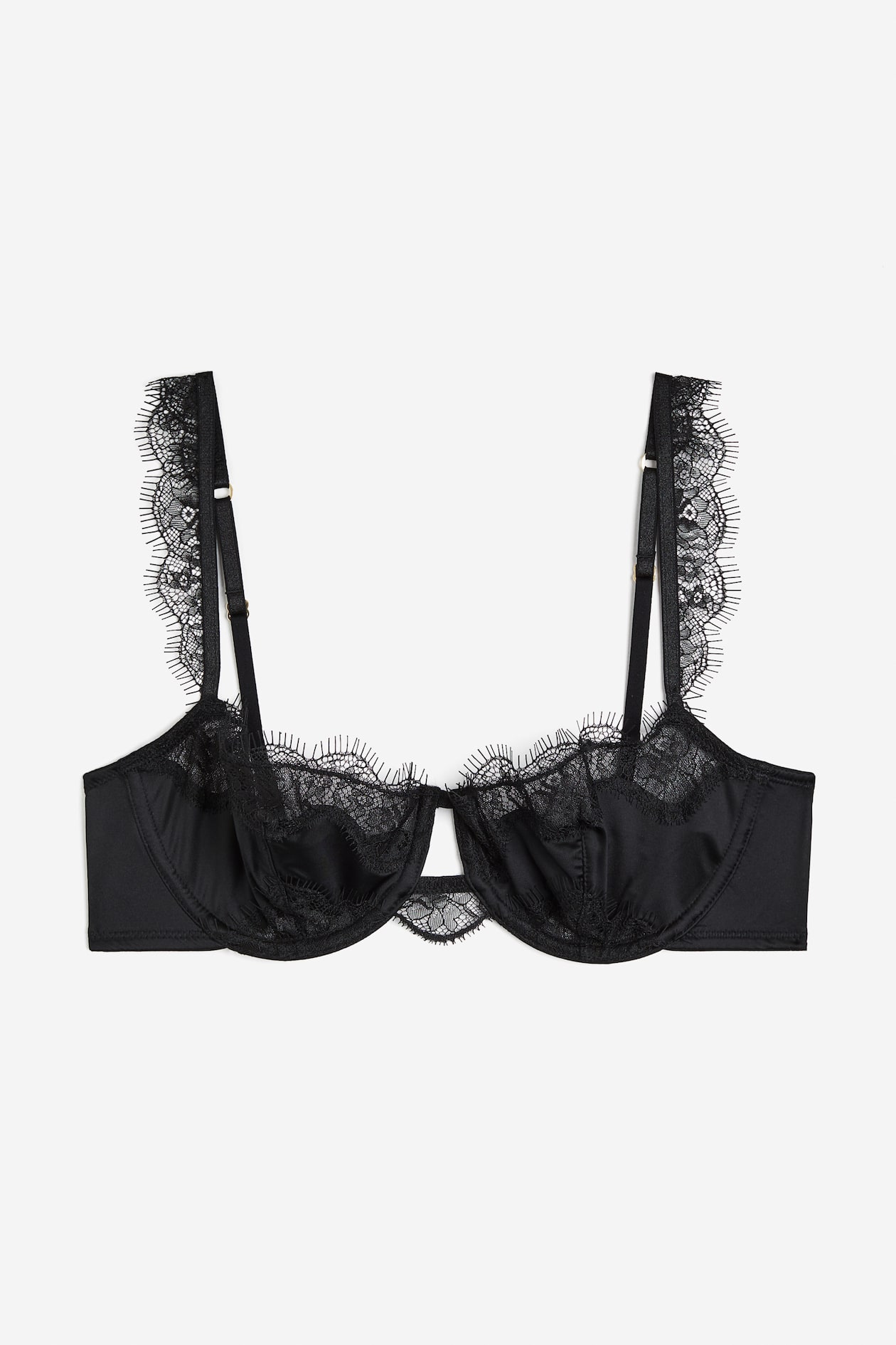 Unwattierter Balconette-BH aus Spitze - Schwarz - Ladies | H&M DE