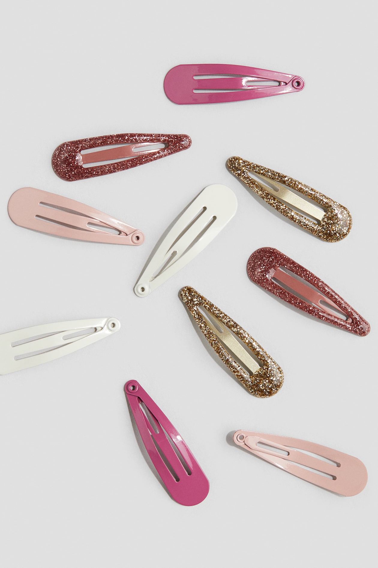 Pink/dark pink 10-pack Hair Clips for kids | H&M US