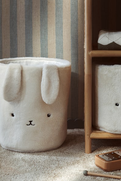 White/Bunny Fluffy Storage Basket at H&M Home | H&M US