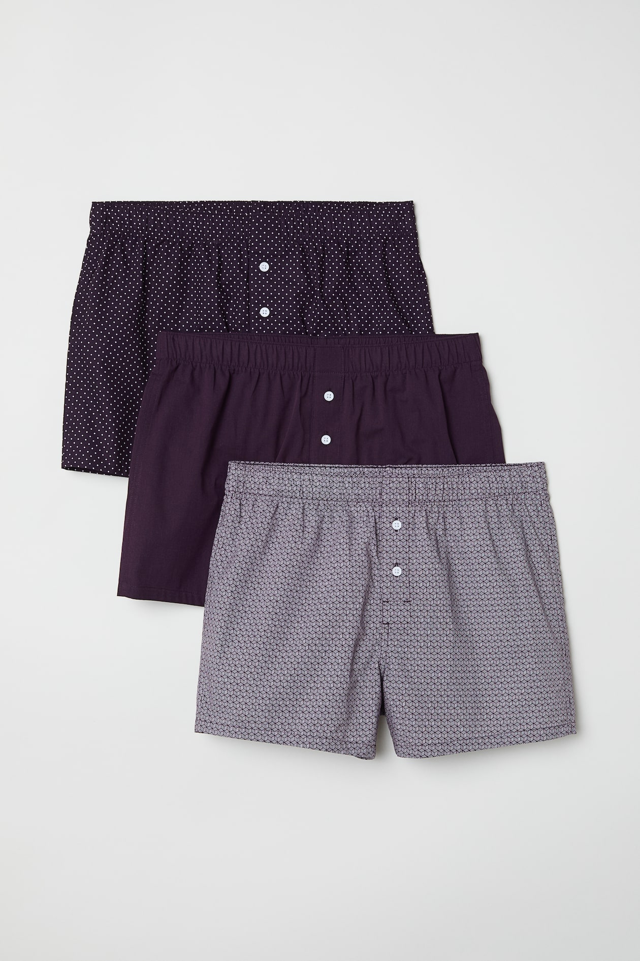 Pack de 3 calzoncillos bóxer - Morado - HOMBRE | H&M ES