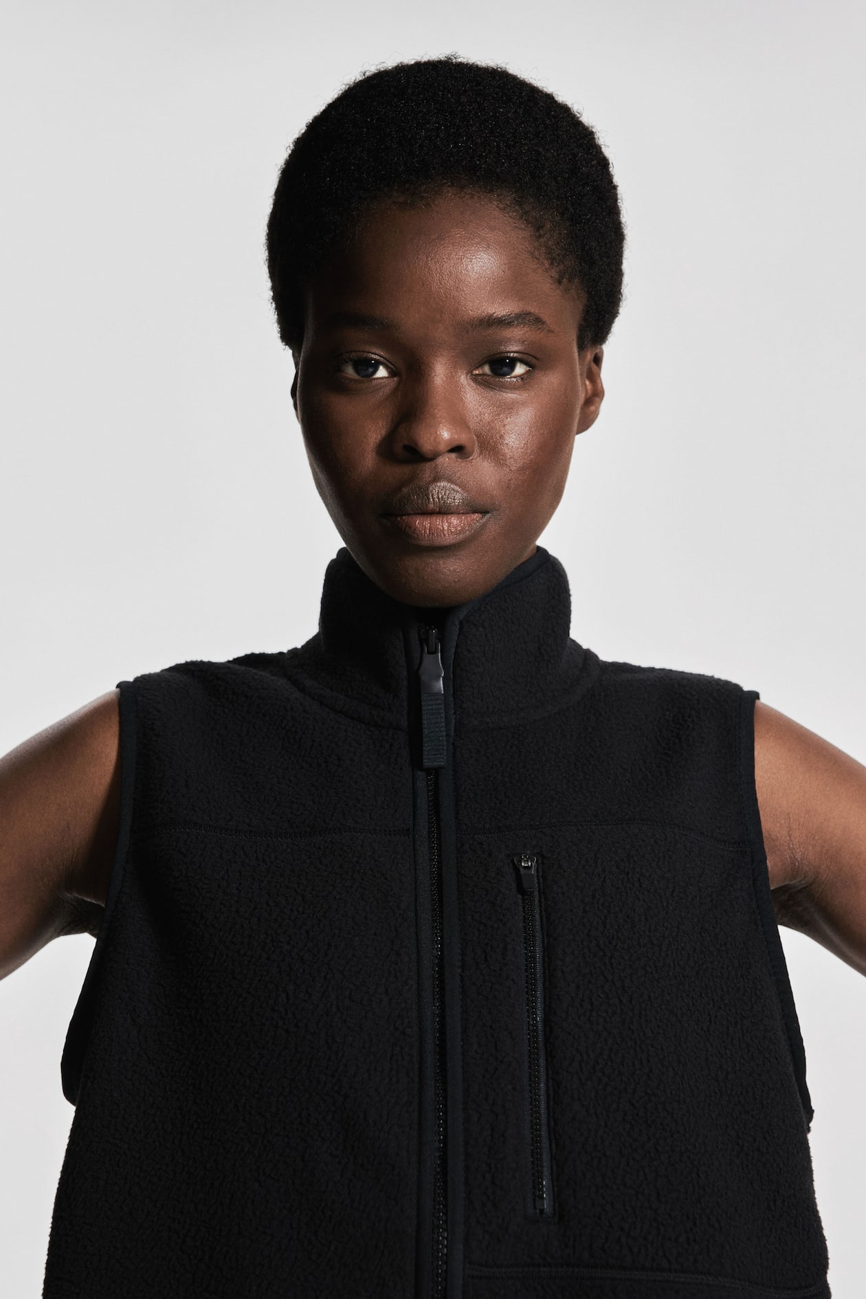 Teddy Fleece Sports Vest - Black - Ladies | H&M US