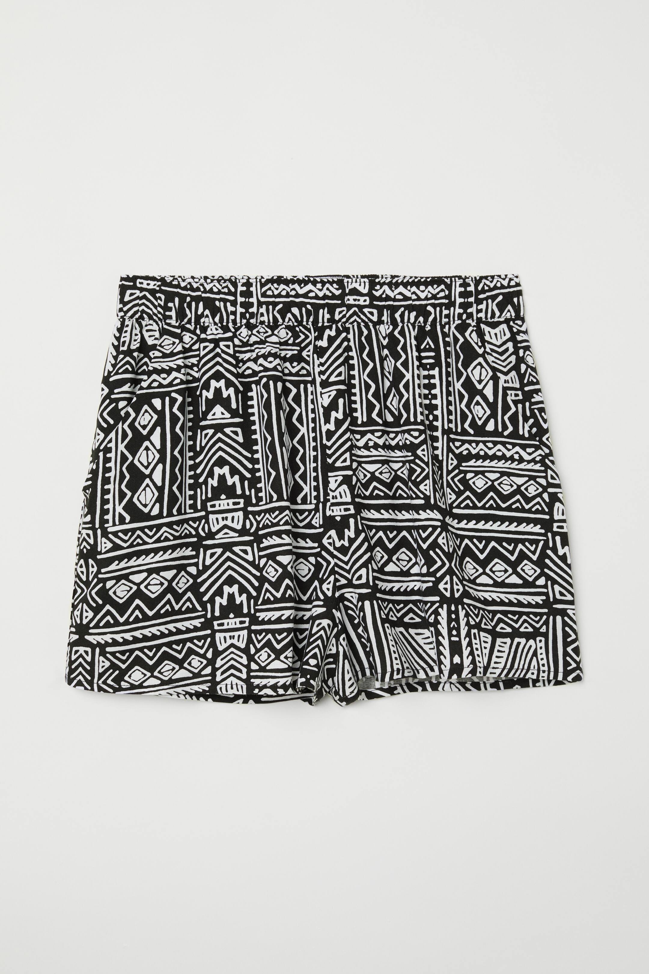 Patterned shorts - Black/White patterned - Ladies | H&M GB