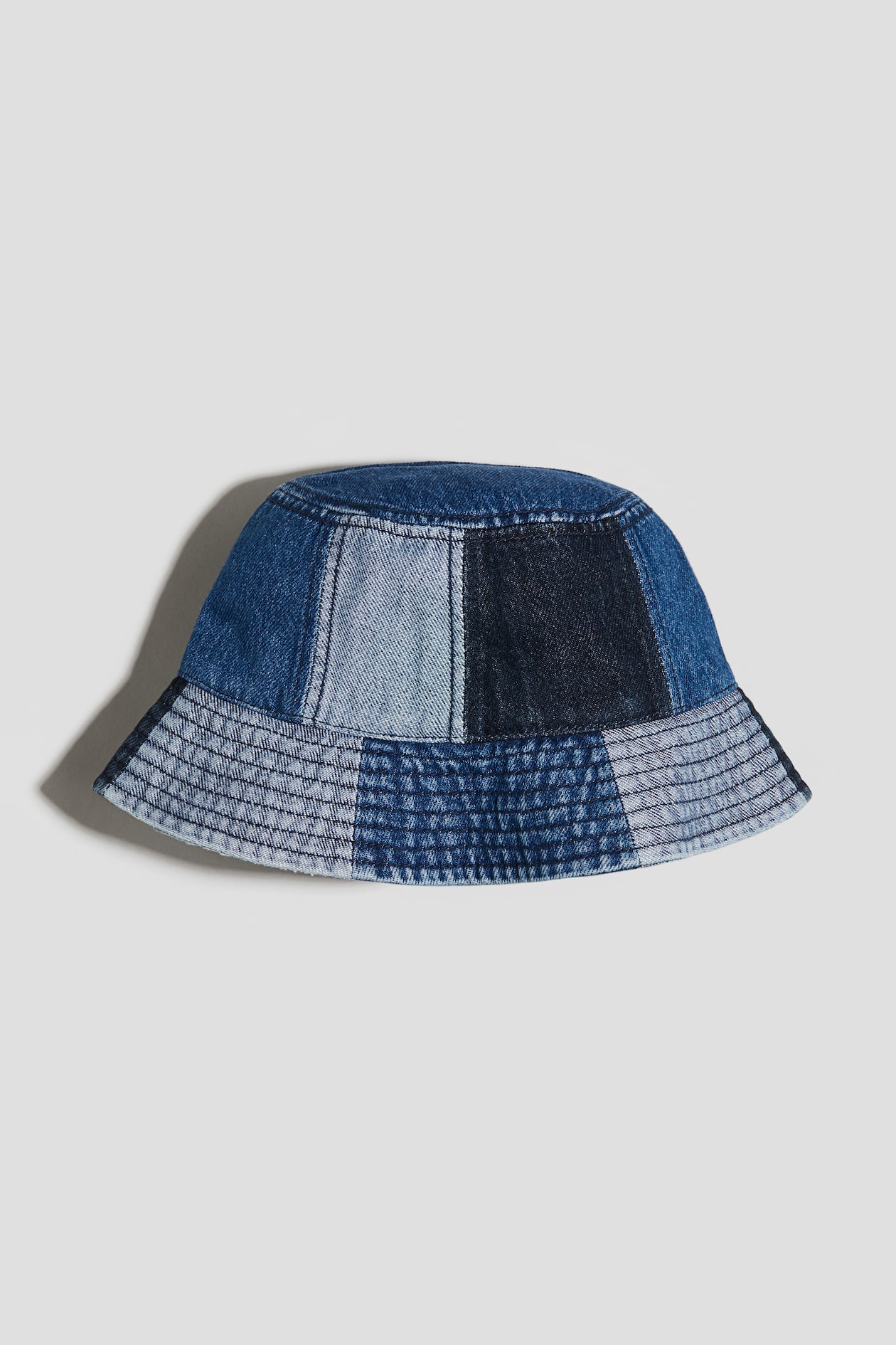 Denim blue Patched Denim Bucket Hat for kids | H&M US