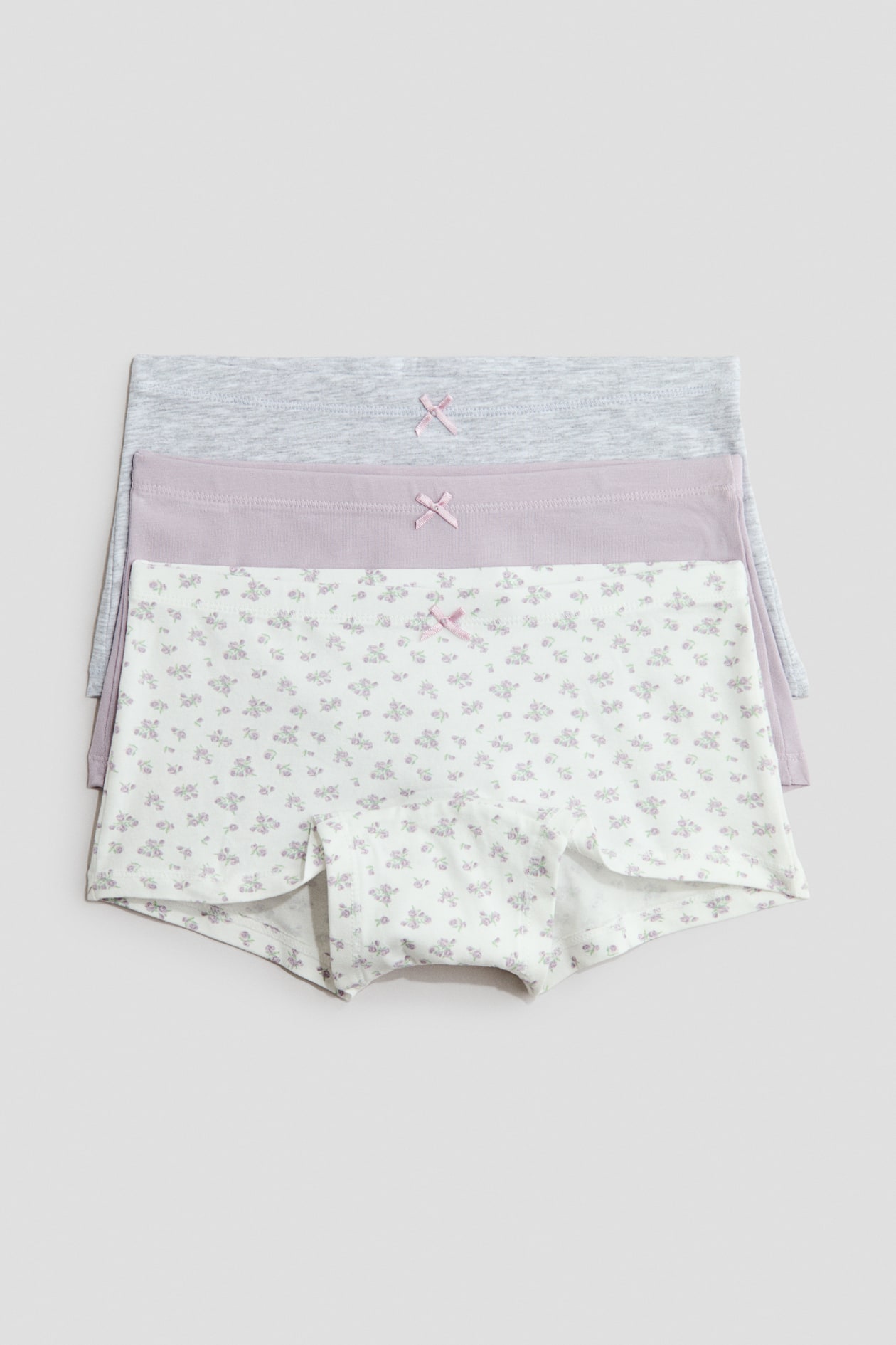 Pack de 3 cuecas boxer - Lilás claro/Floral - CRIANÇA | H&M PT