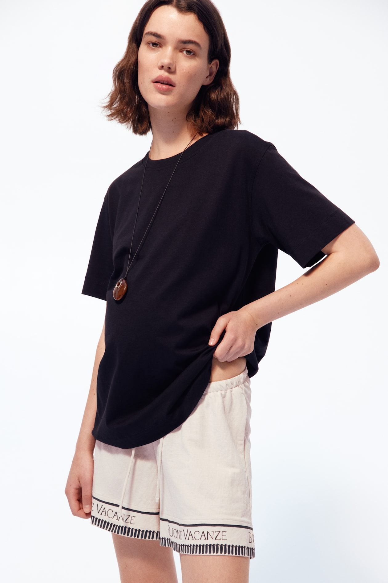 MAMA Before & After Piqué Shorts - Light beige - Ladies | H&M AU