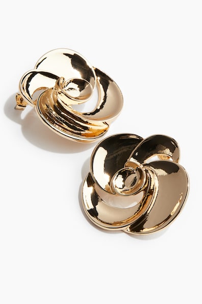 Flower-Shaped Stud Earrings - Gold-colored - Ladies | H&M US