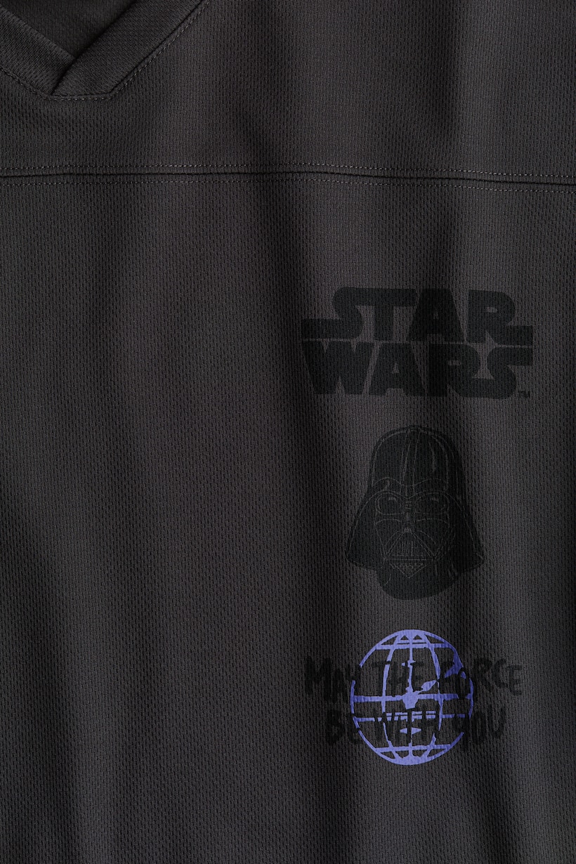 Playera oversized de malla - Negro/Star Wars - Kids | H&M MX