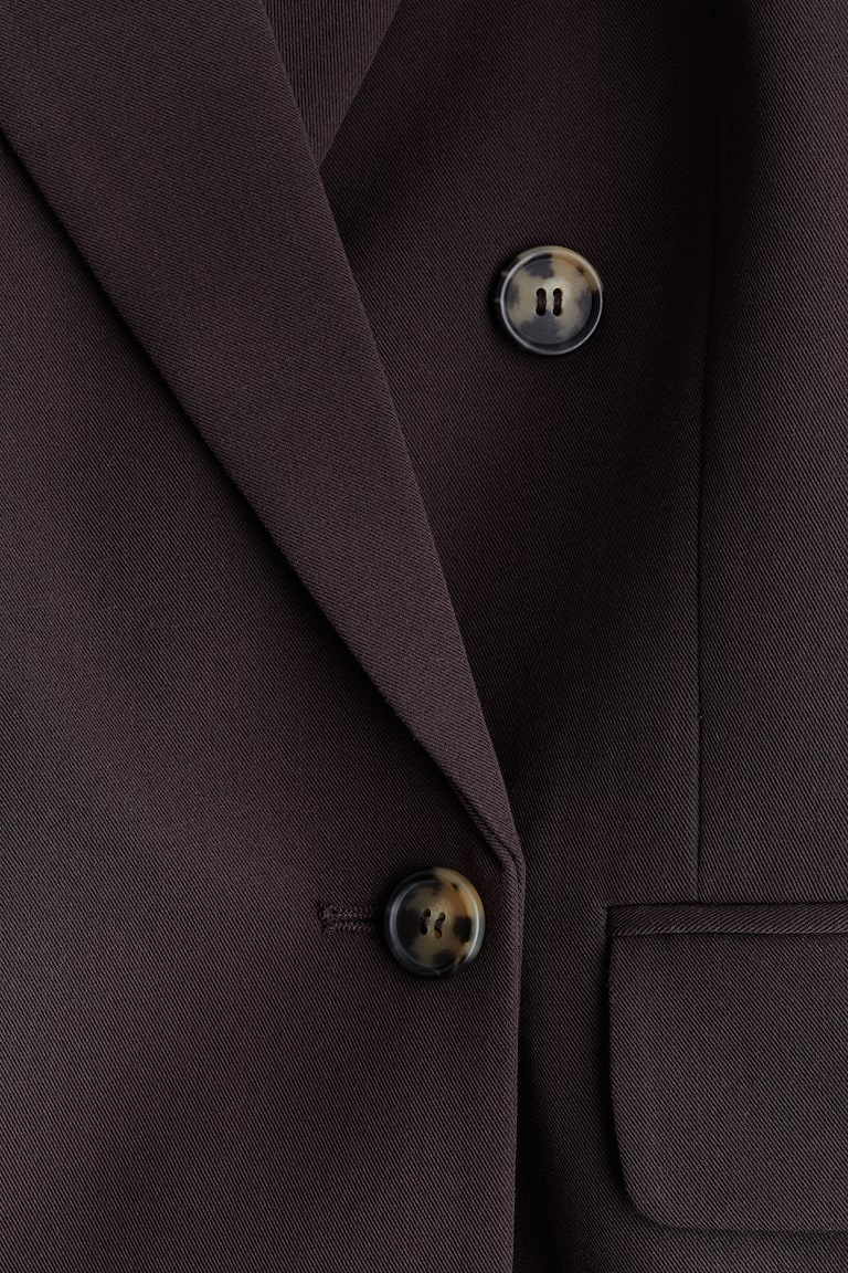 Blazer de botonadura doble - Café oscuro - Ladies | H&M MX