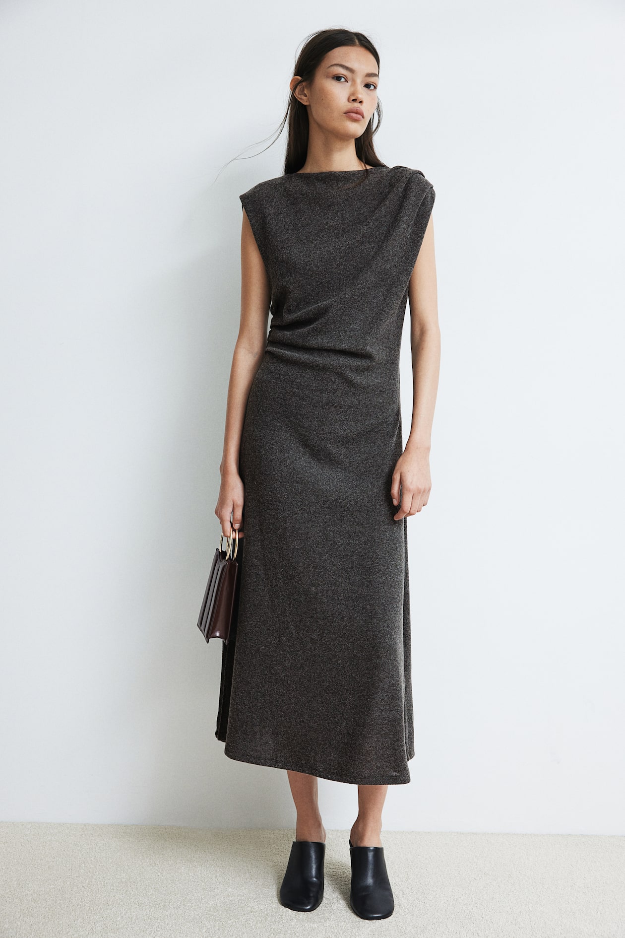 Drapirana bodikon haljina - Tamnosivi lapor - Ladies | H&M RS