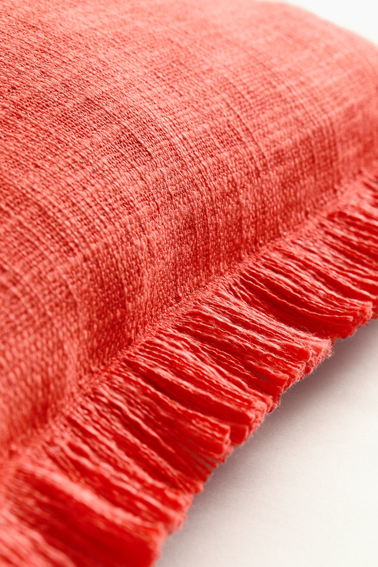 Slub-Weave Cushion Cover - Coral red - Home All | H&M US