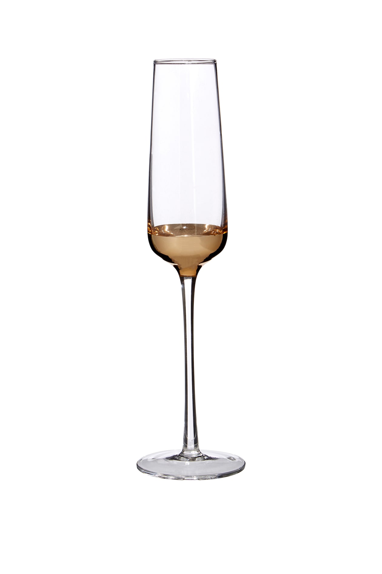 Horizon S/4 Champagne Glasses - Clear And Gold - Interiors by Premier ...
