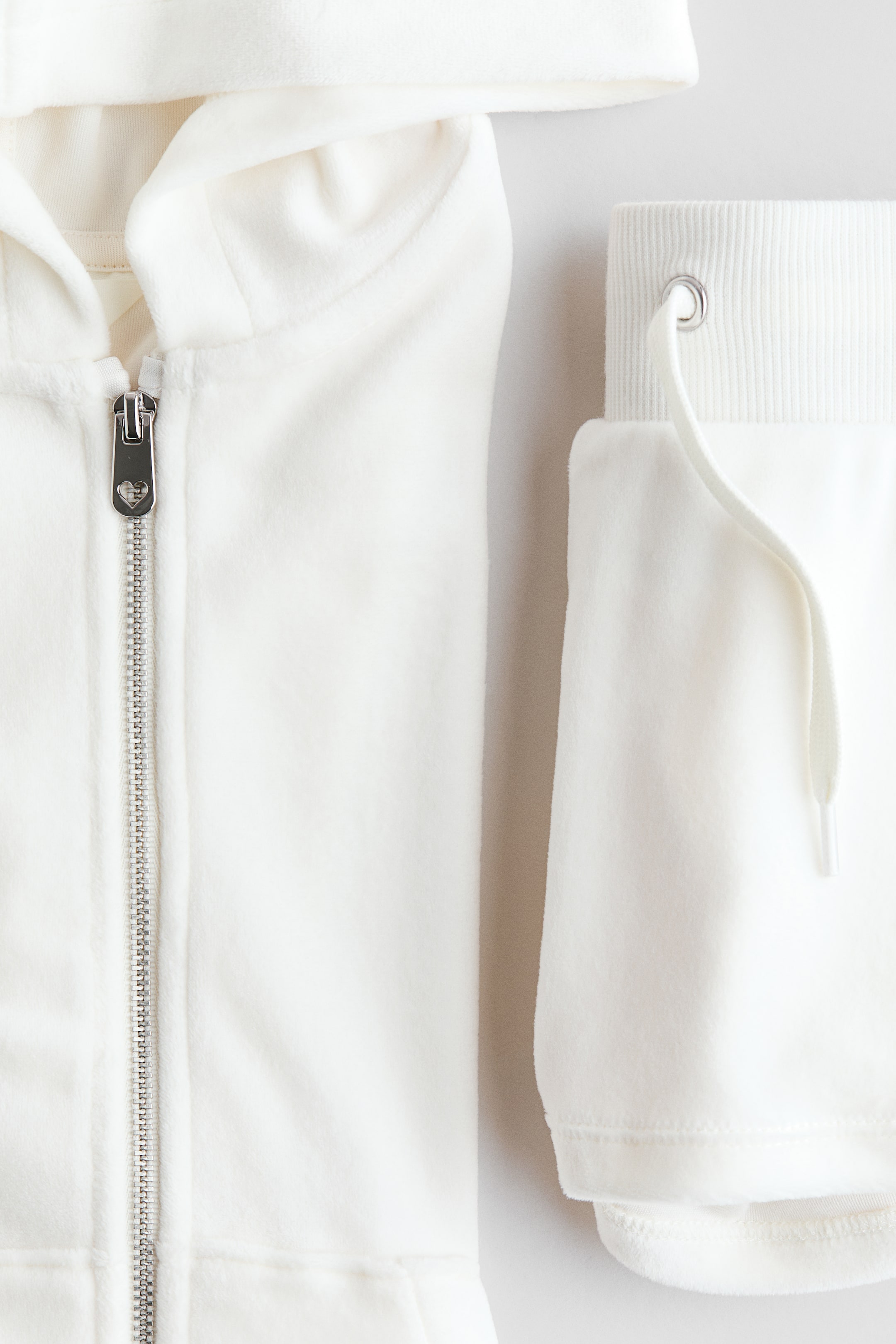 2-piece velour set - Cream - Kids | H&M IE