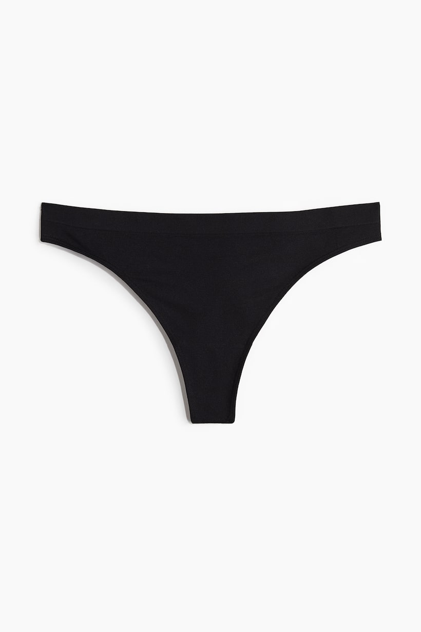 심리스 Thong 팬티 5매 세트 - 카키 그린/라이트 터쿼이스 - 여성 | H&M KR