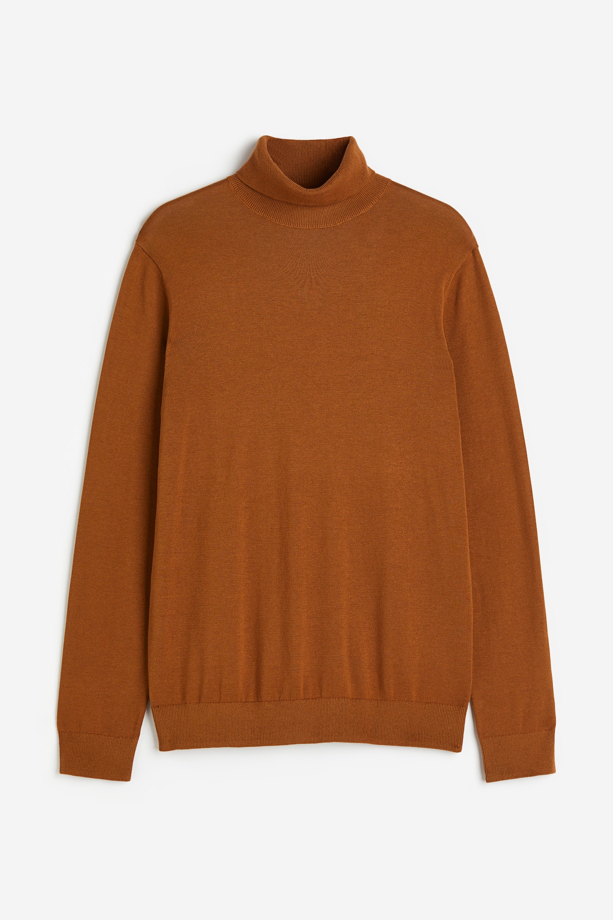 Slim Fit Fine-knit Turtleneck Sweater - Brown - Men | H&M US