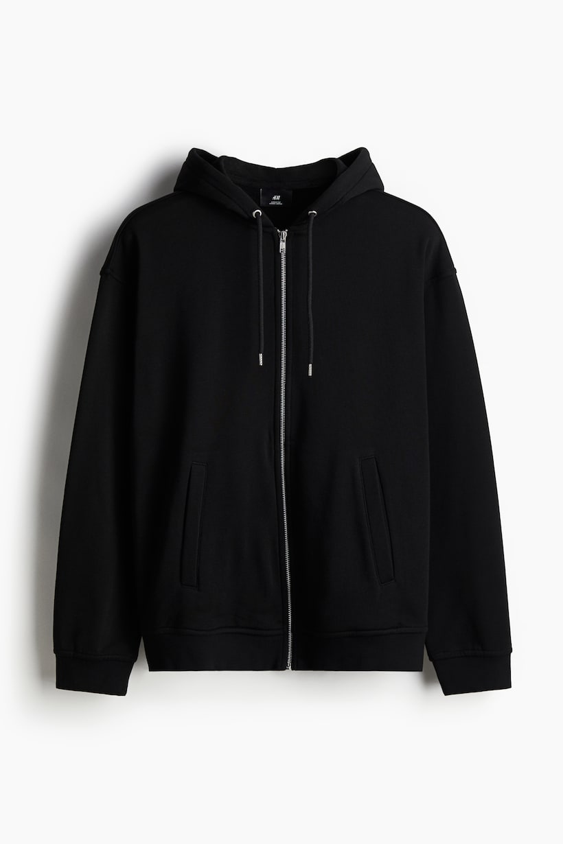 Men’s Black Loose Fit Hooded Jacket | H&M US