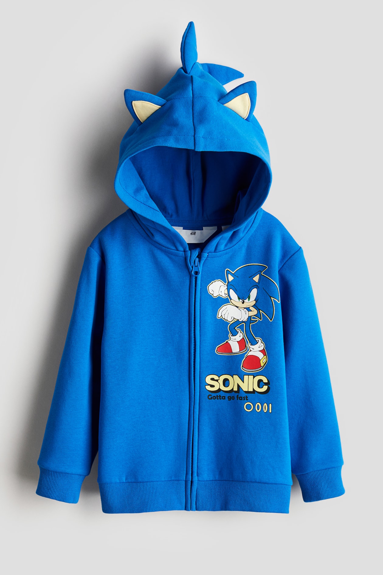 Printed Hooded Jacket - Blue/Sonic the Hedgehog - Kids | H&M PH