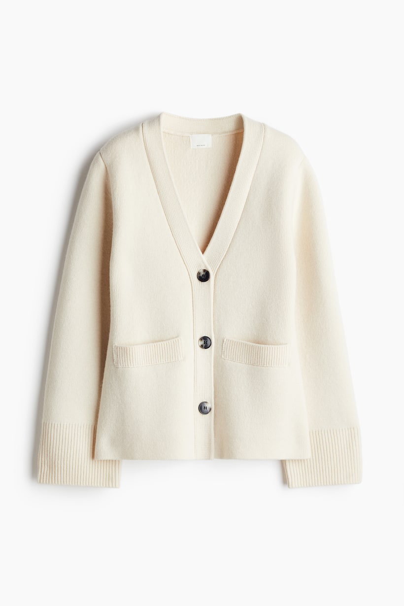 Cardigan aus Wolle - Cremefarben - Ladies | H&M DE