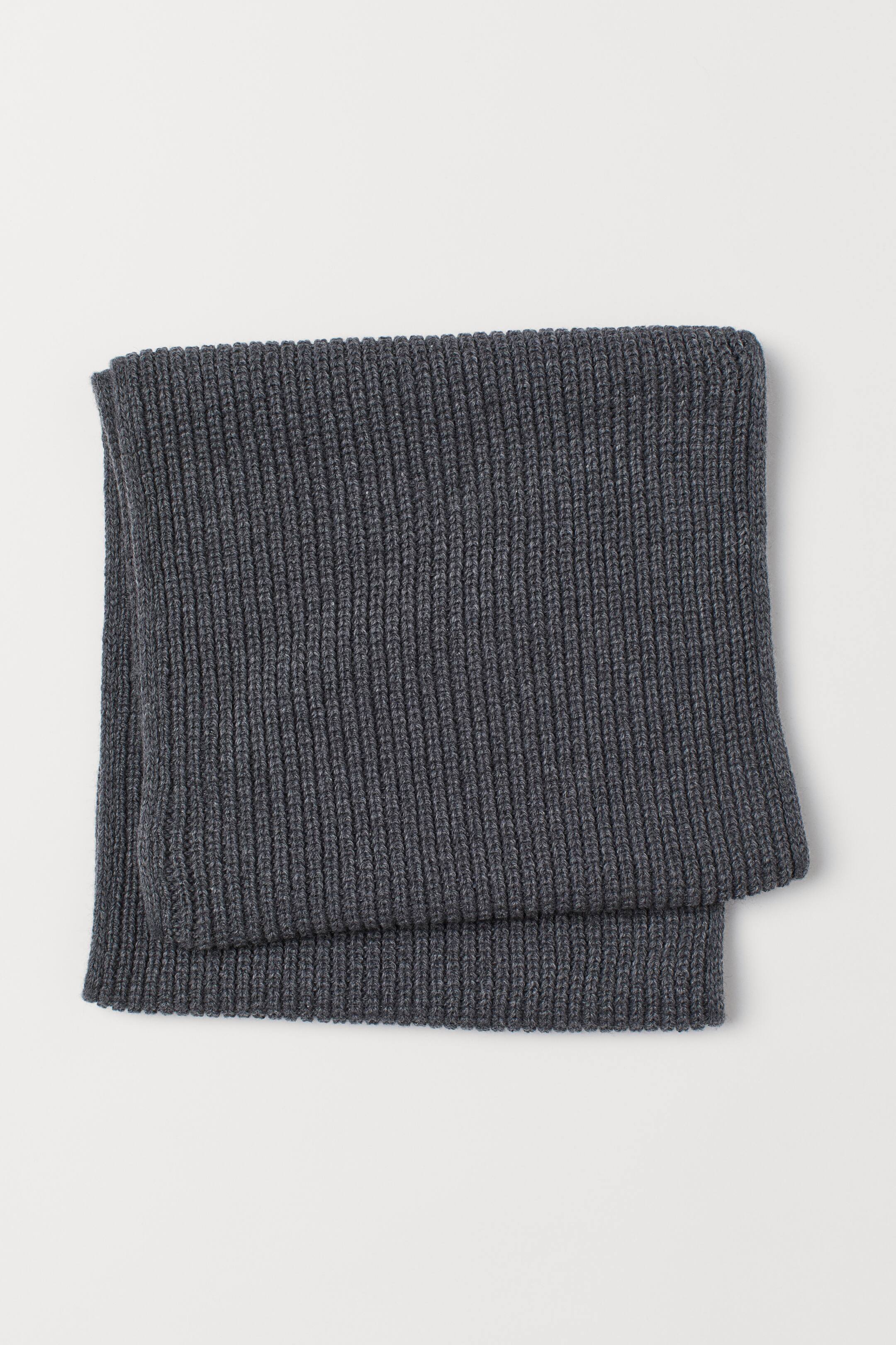 Ribbed tube scarf - Grey marl - Men | H&M HK