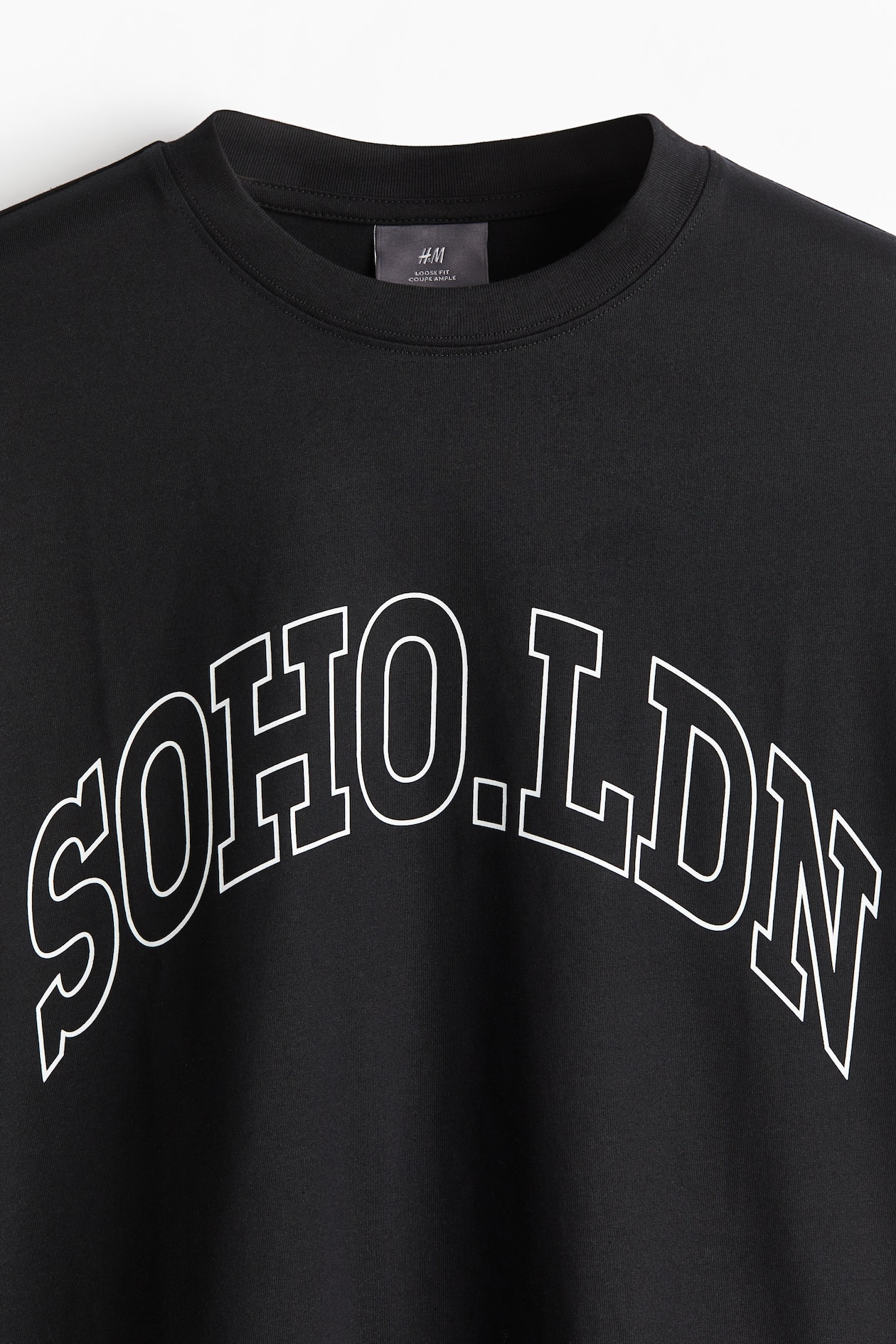 Men’s Black/Soho LDN Loose Fit Printed T-shirt | H&M CA
