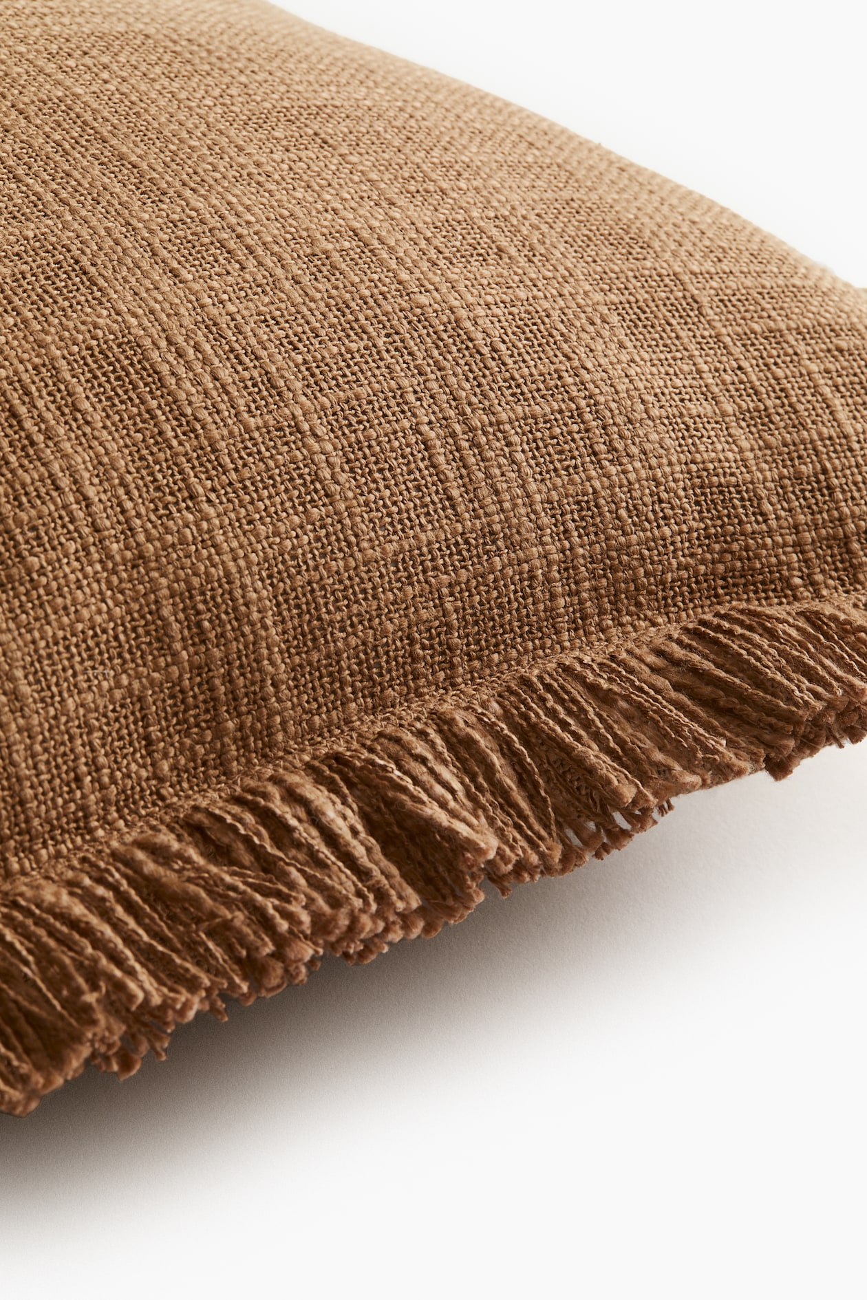 Slub-Weave Cushion Cover - Light brown - Home All | H&M US