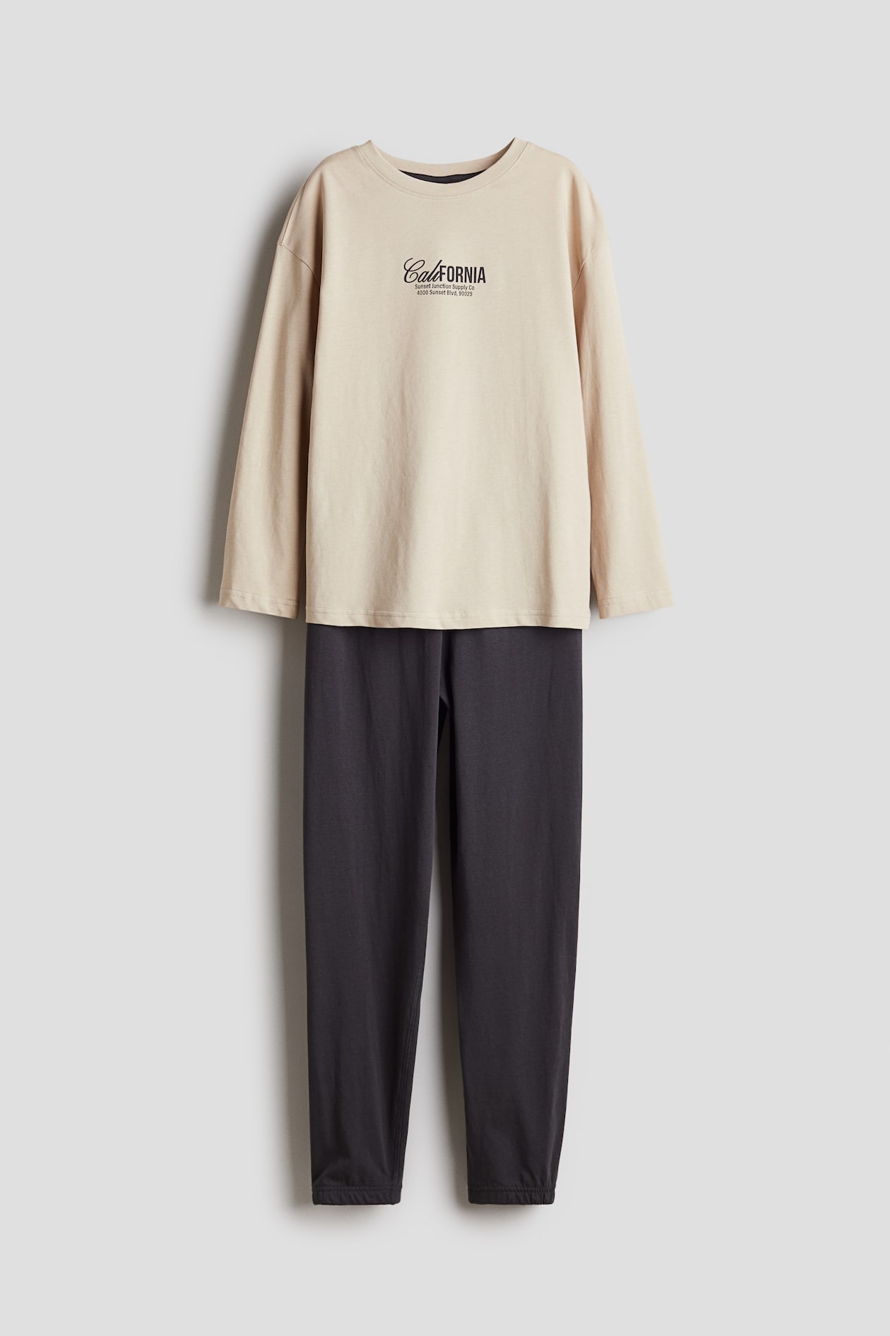 Beige/California Cotton jersey pyjamas for kids | H&M GB