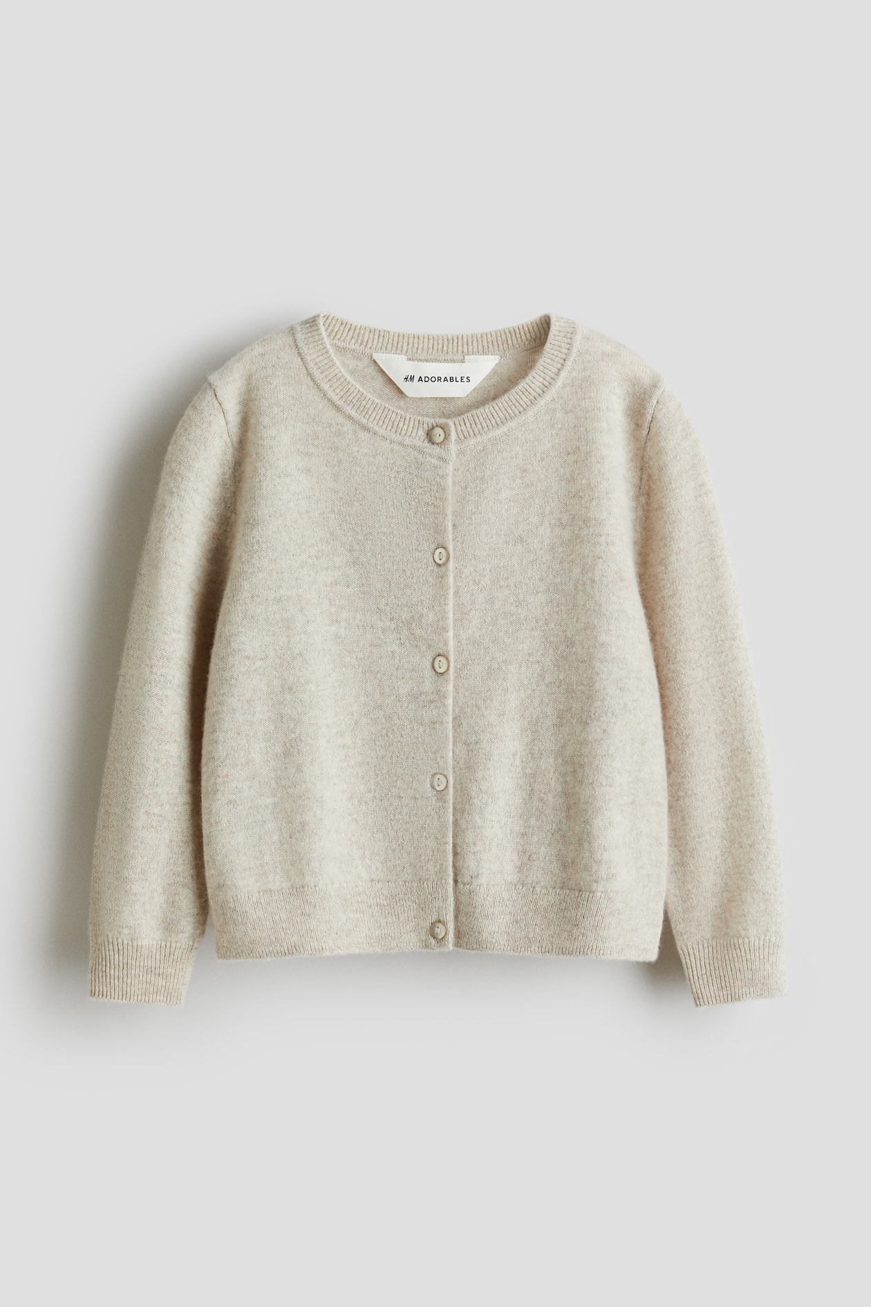 Beige Cashmere Cardigan for kids | H&M US