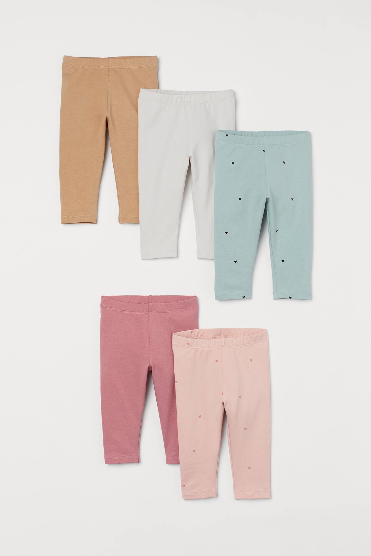 Pet pari helanki - Ružičasta/srca - Kids | H&M RS