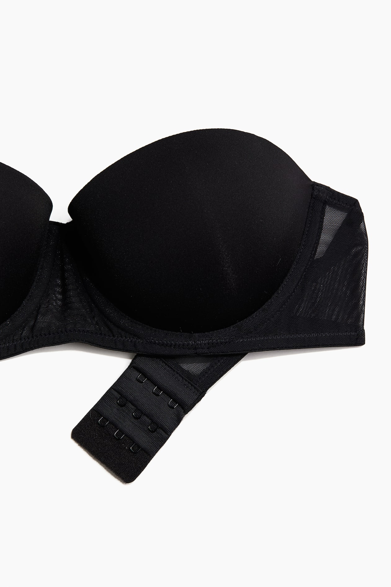 Women's Black Padded Microfiber Balconette Bra | H&M US