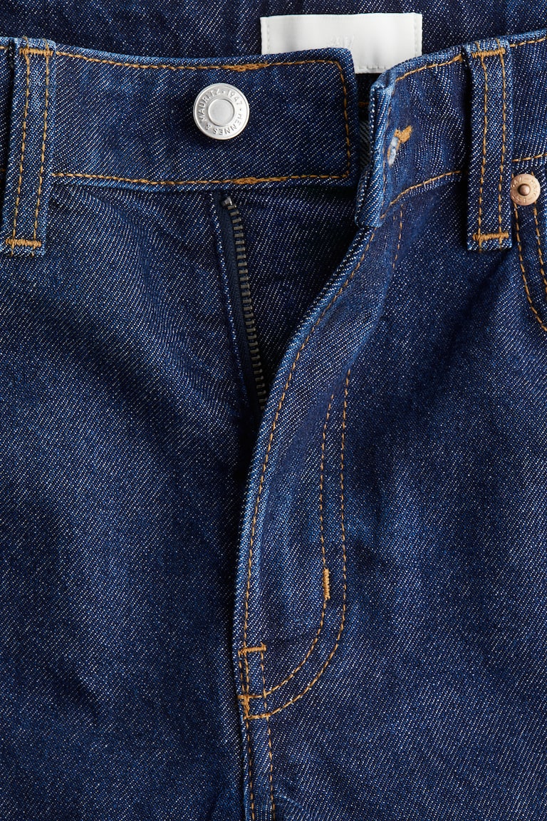 Women's Dark denim blue High Rise Wide-cut Jeans | H&M US