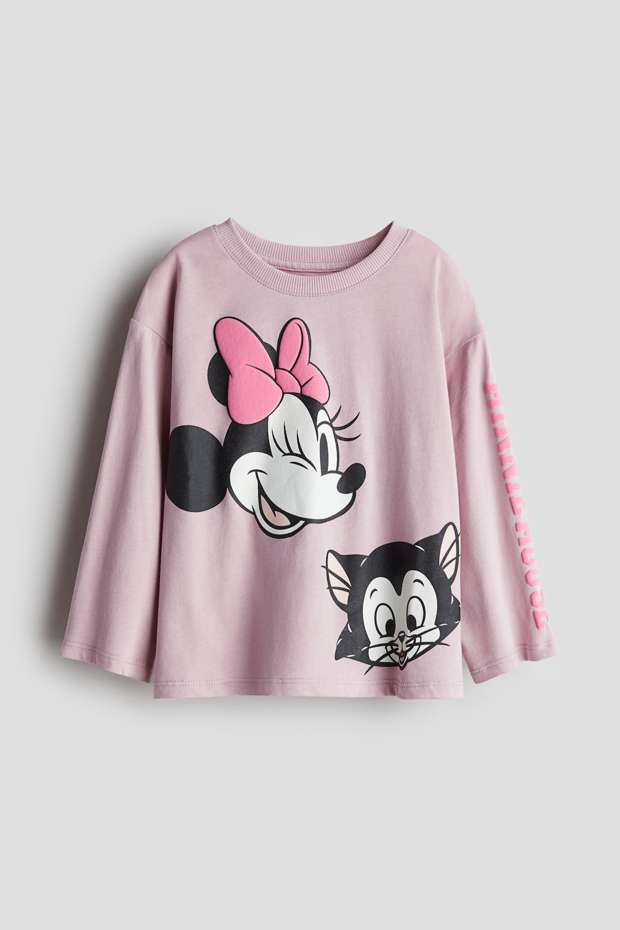 Light pink/Minnie Mouse Motif-detail Cotton Top for kids | H&M PH