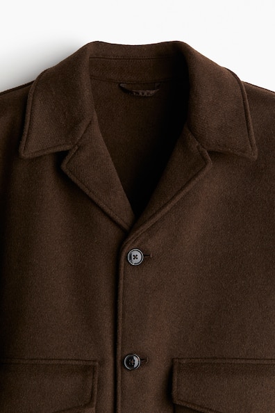 Men’s Dark brown Wool-Blend Jacket | H&M CA