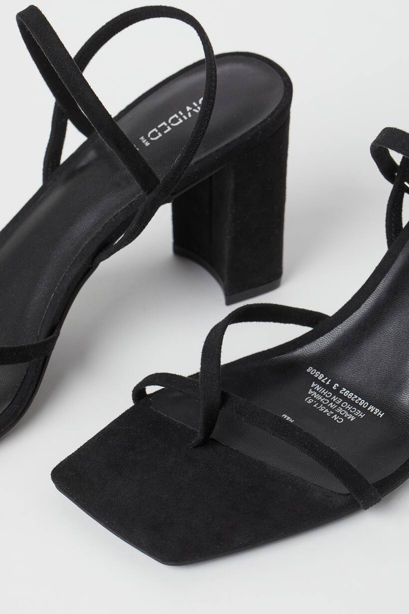 Sandales à talon moulé - Talon haut - Noir - FEMME | H&M CA