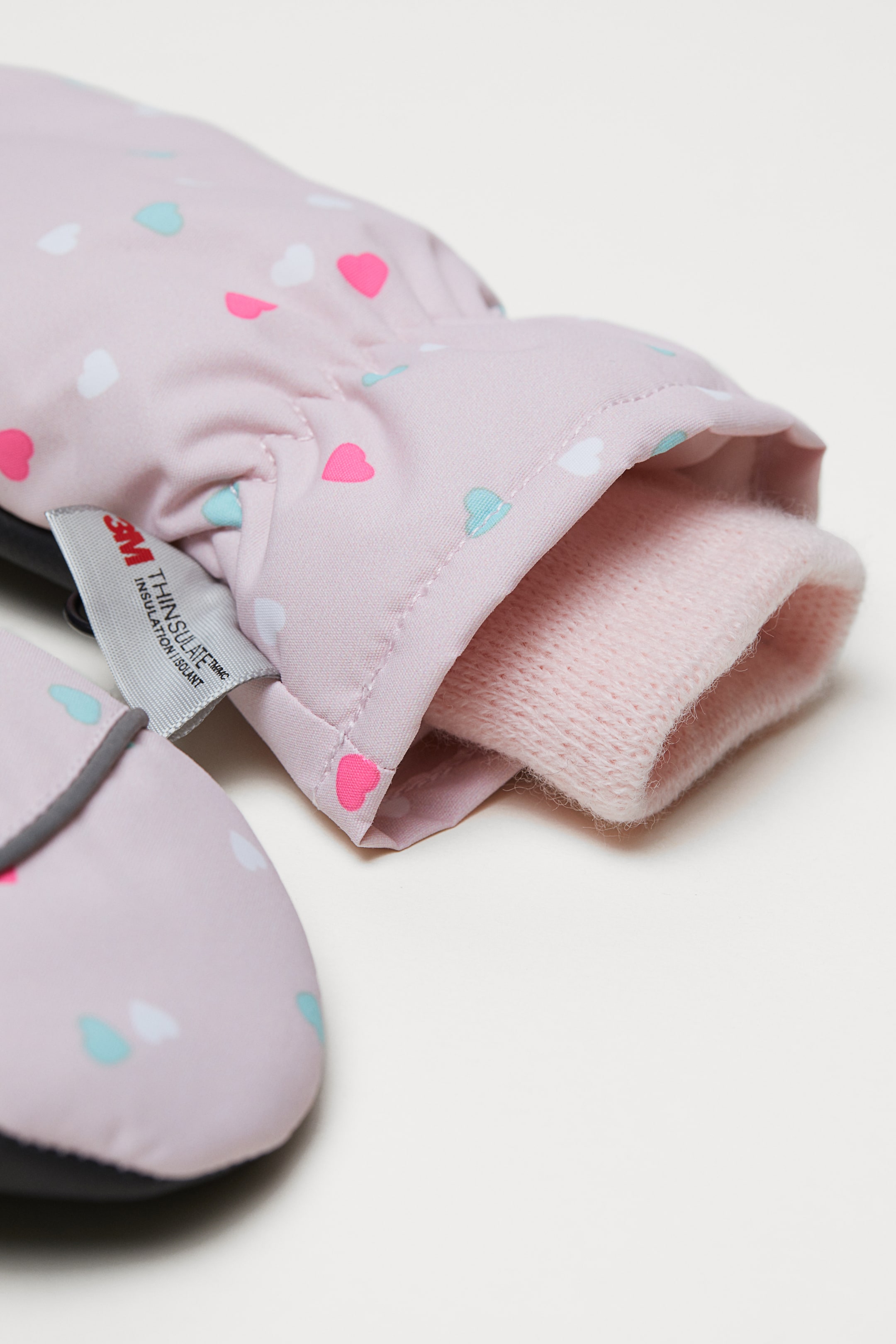 Ski Mittens - Light pink/hearts - Kids | H&M CA