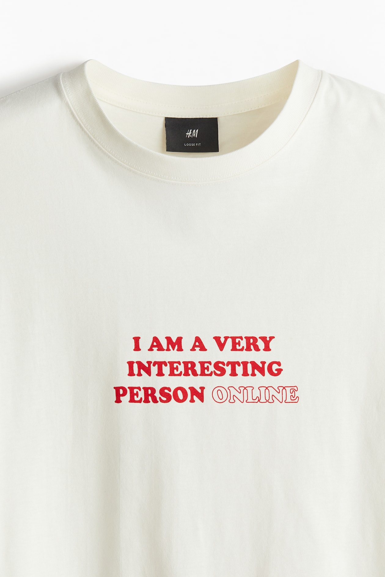 Men’s Cream/Online Loose Fit Printed T-shirt | H&M US