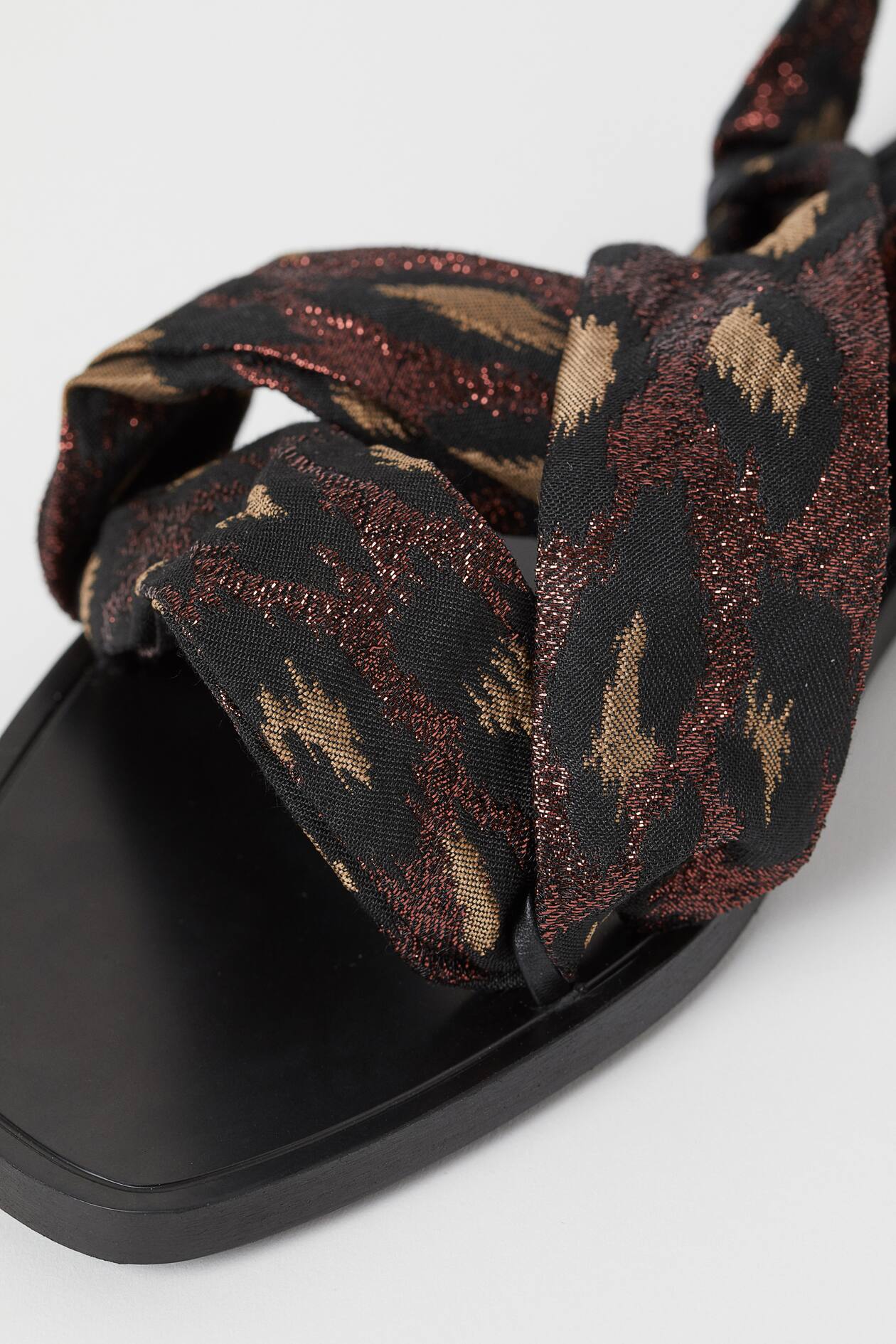 Tie-strap sandals - Black - Ladies | H&M GB