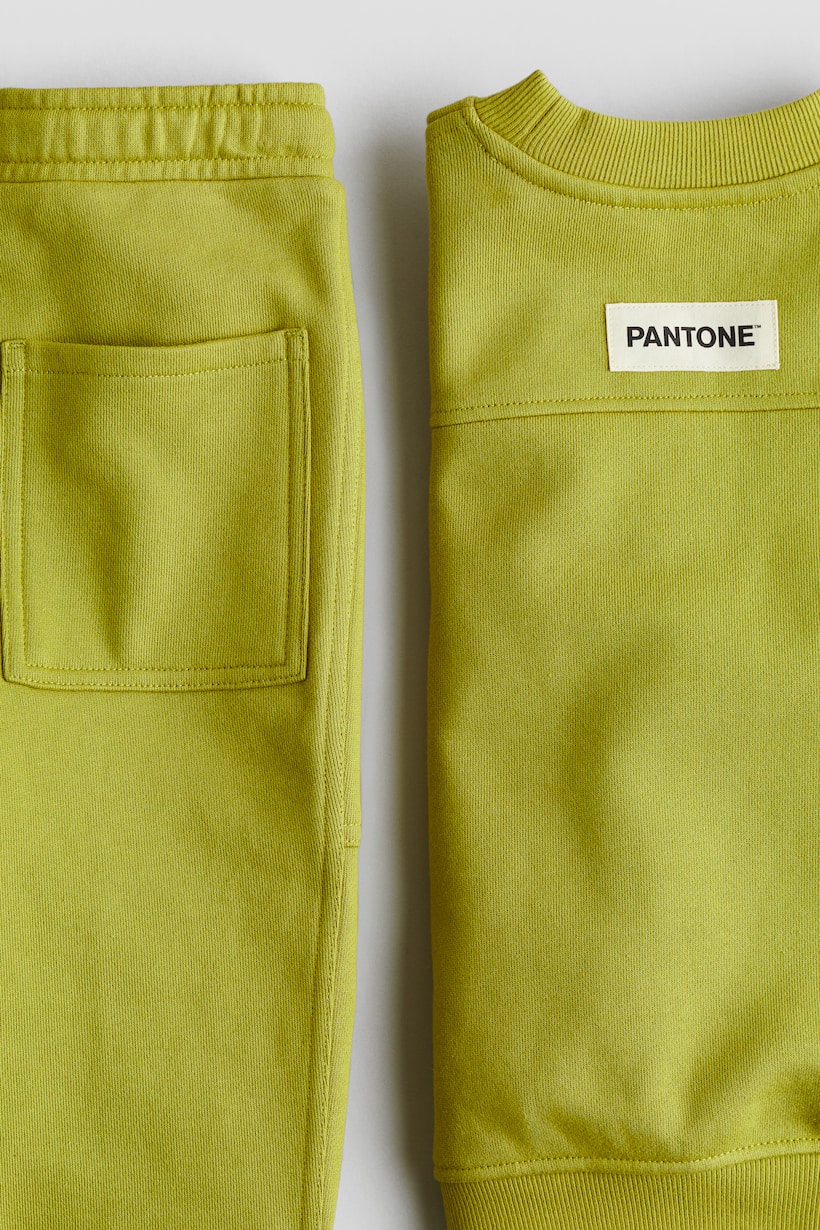 2-piece Embroidered-Motif Set - Green - Kids | H&M US