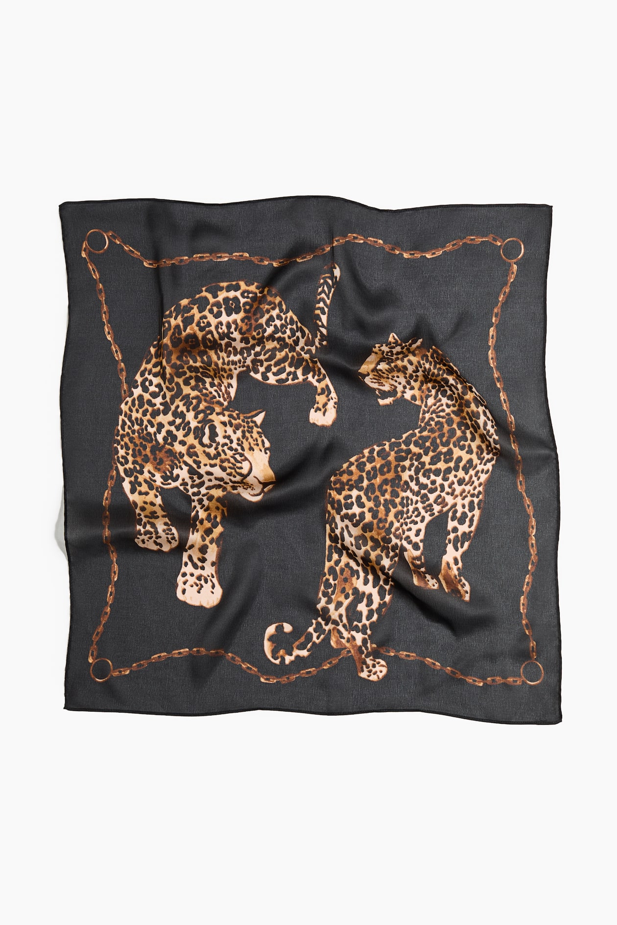 Kuviollinen kaulahuivi - Musta/Leopardit - NAISET | H&M FI