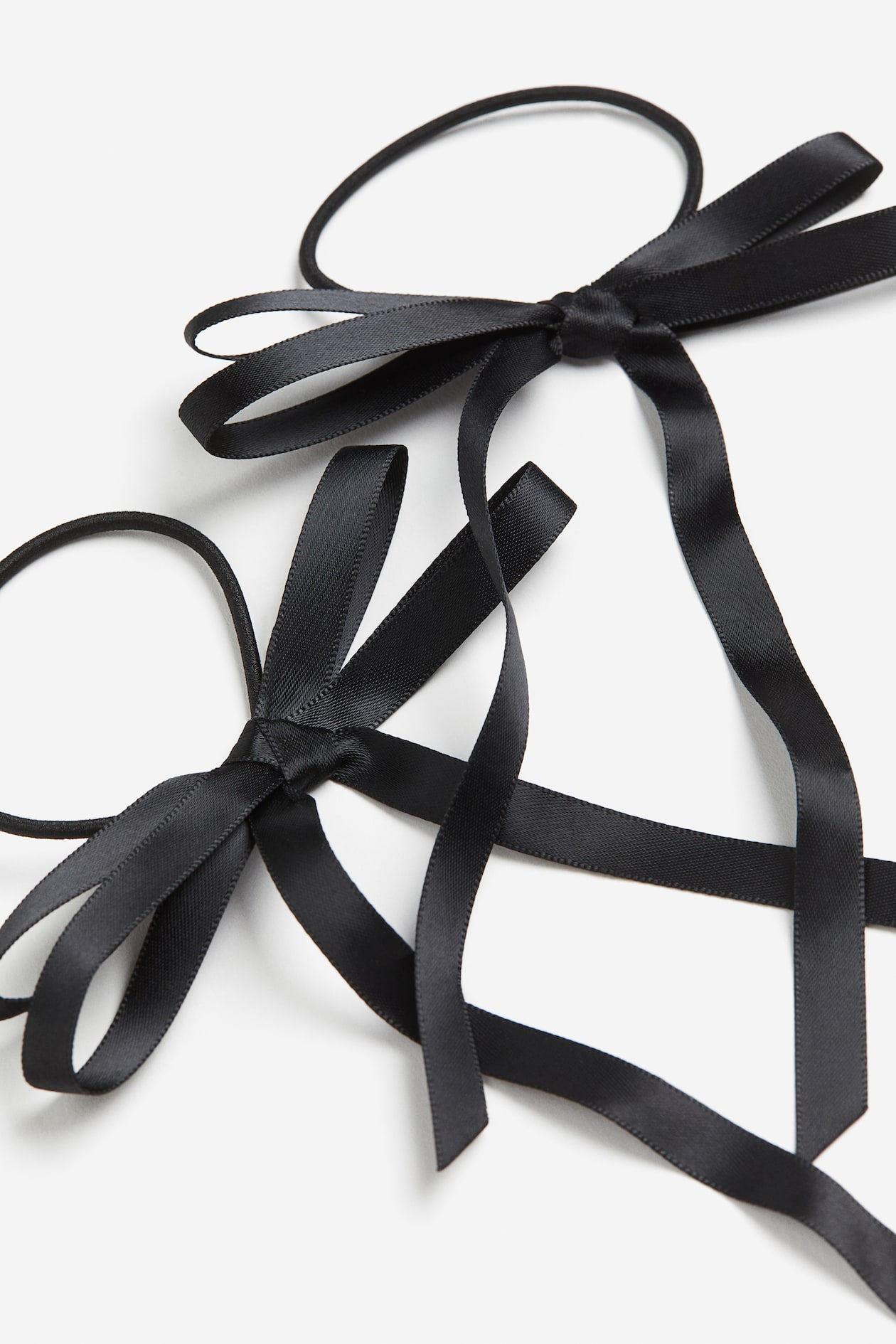 2-pack Bow-detail Hair Elastics - Black - Ladies | H&M US