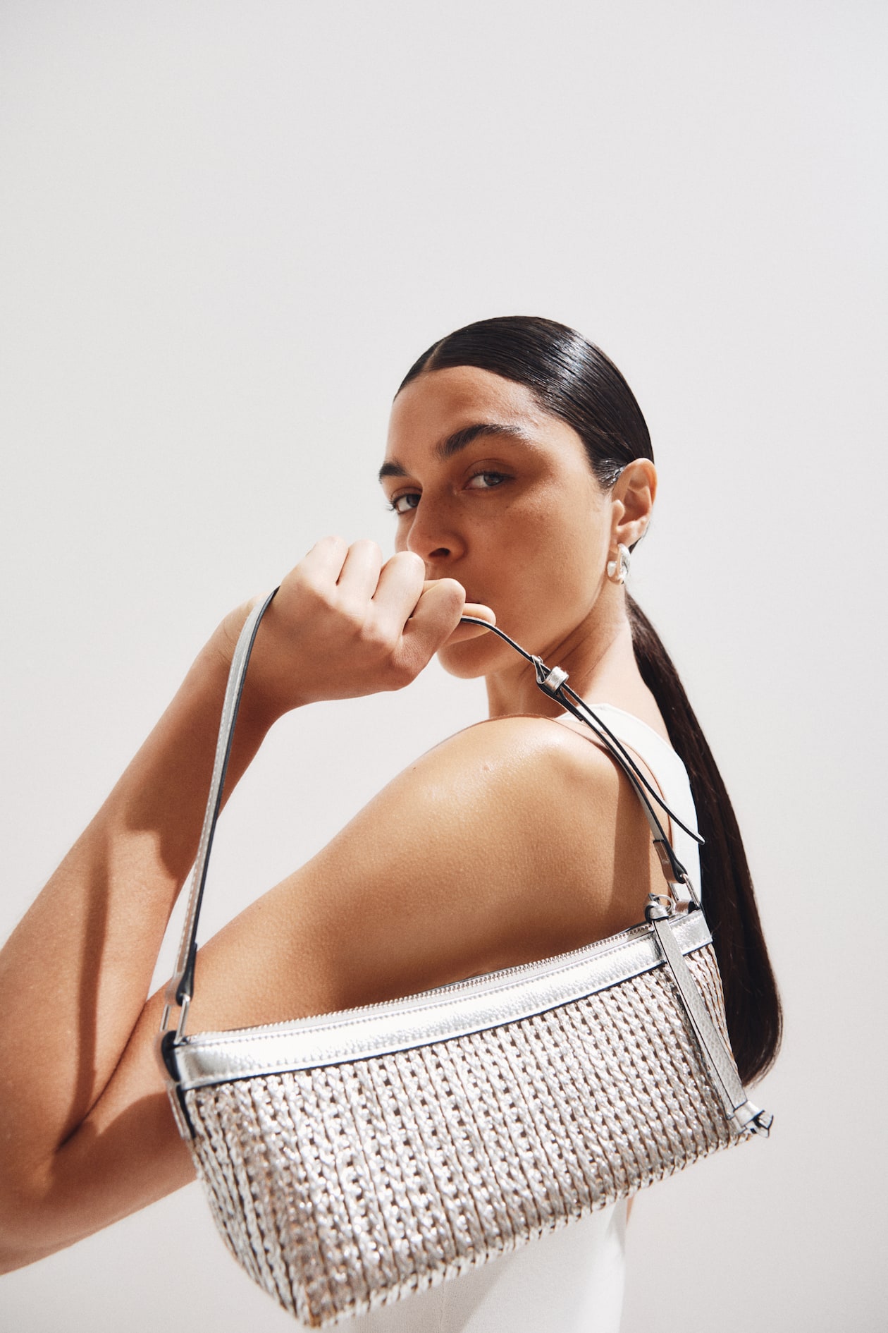 Women's Silver-coloured Shoulder bag | H&M IN