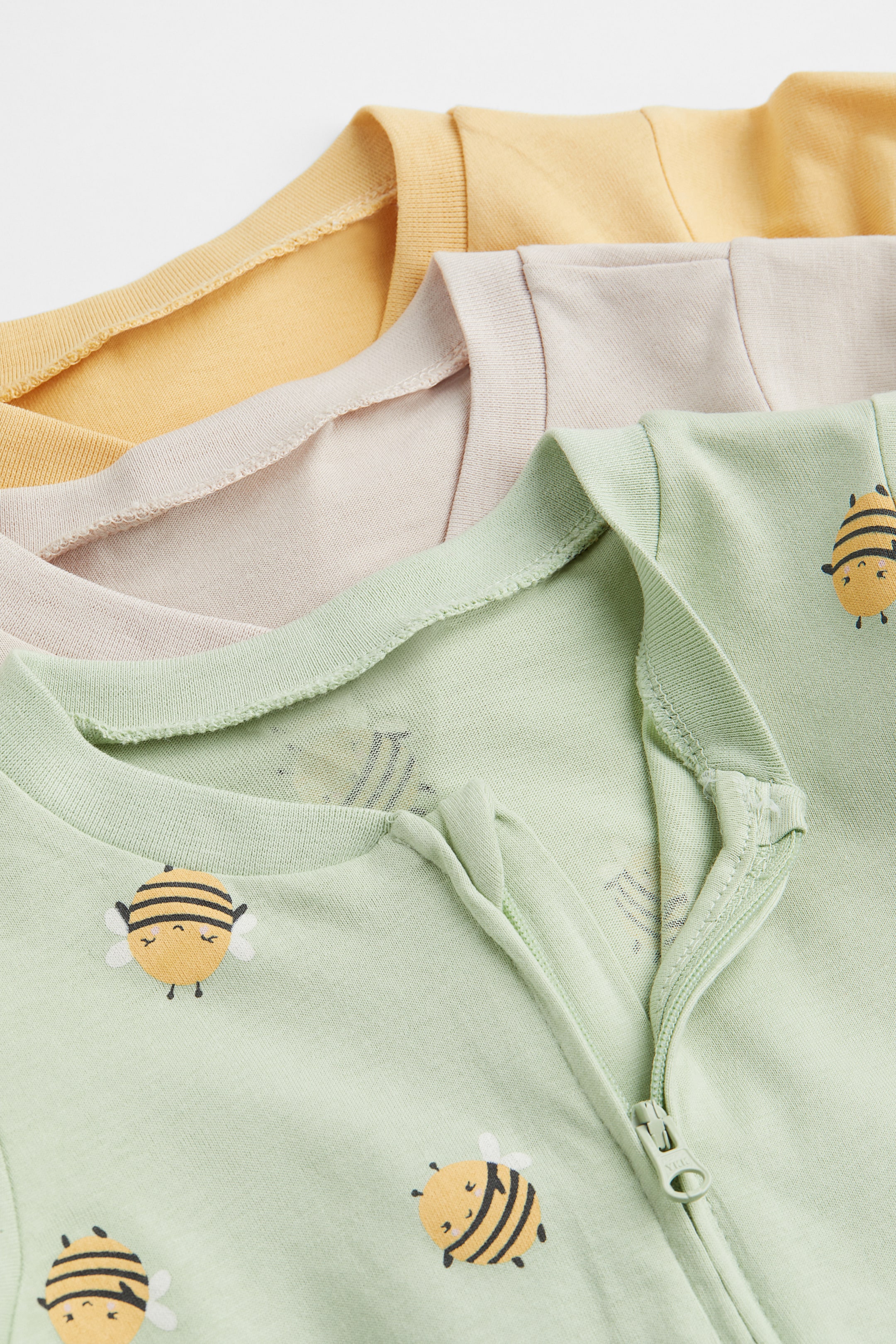 Pigiama con cerniera, 3 pz - A maniche lunghe - Lungo - Verde chiaro ...