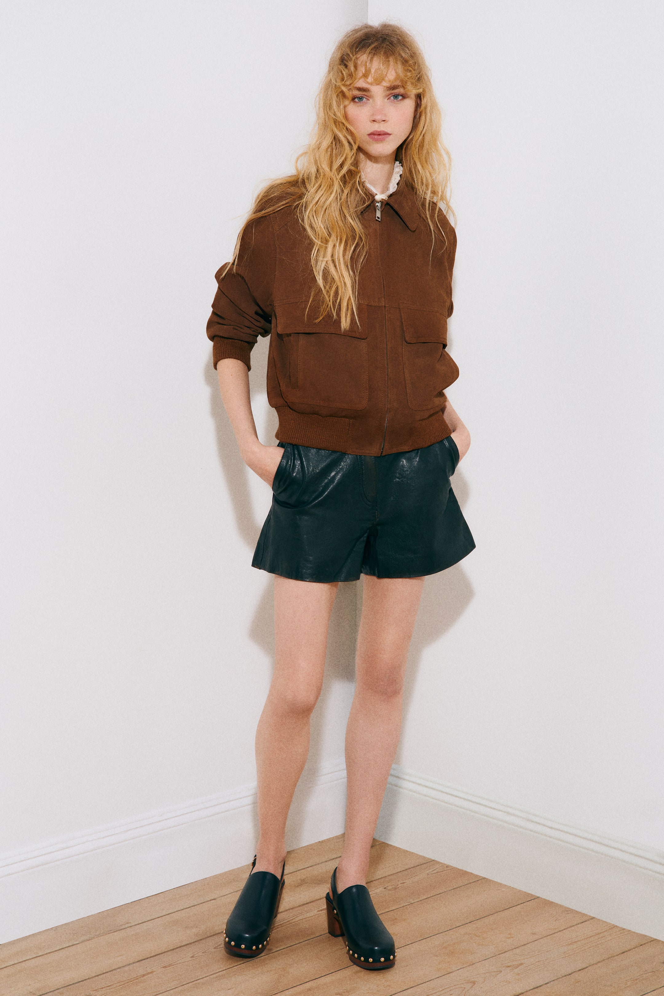 Suede jacket - Brown - NAISET | H&M FI